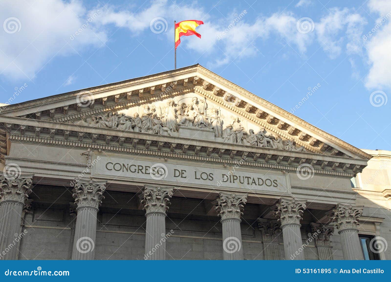Congress building, Madrid stock image. Image of government - 53161895