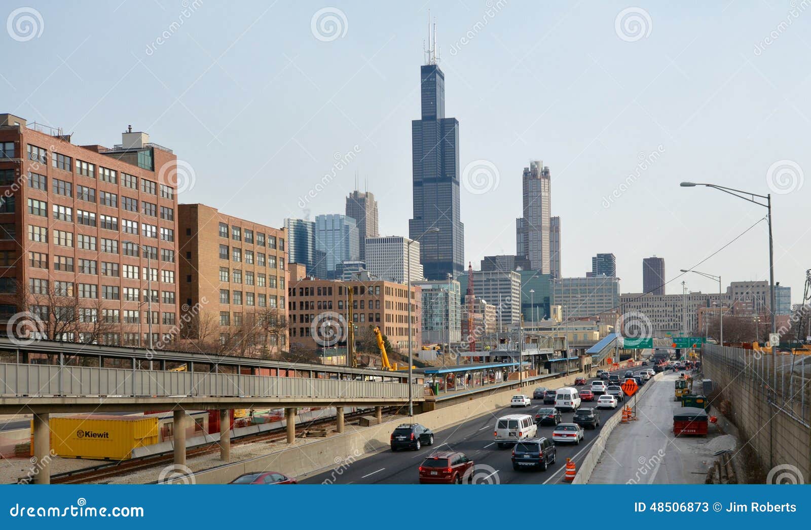 Congress Expressway editorial stock photo. Image of chicago - 48506873