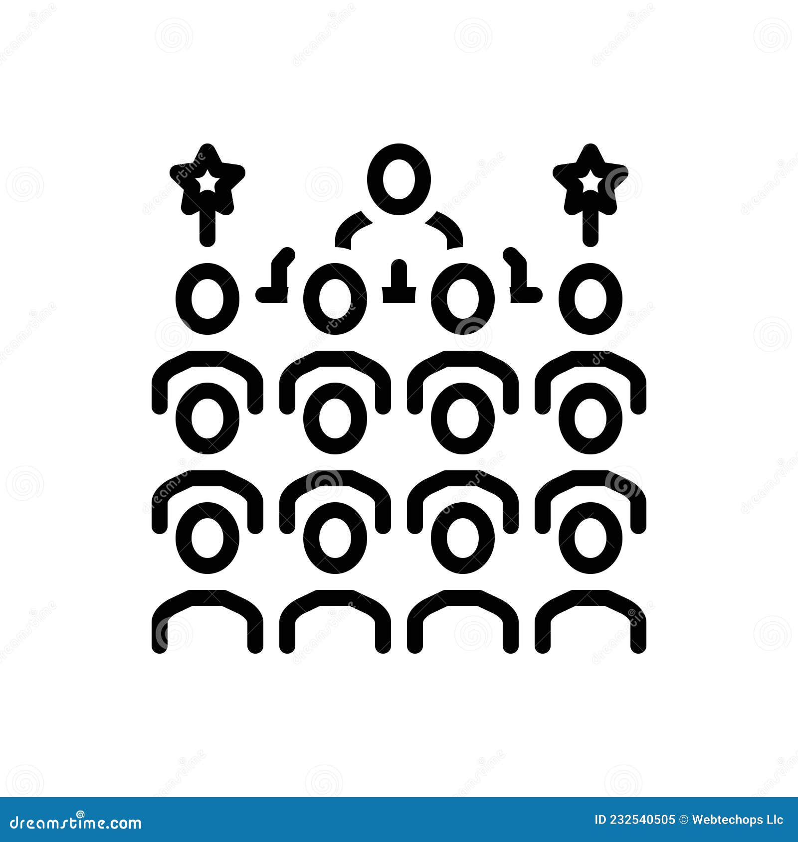 Assembly Of People Silhouettes Stick Figure Vector Illustration ...
