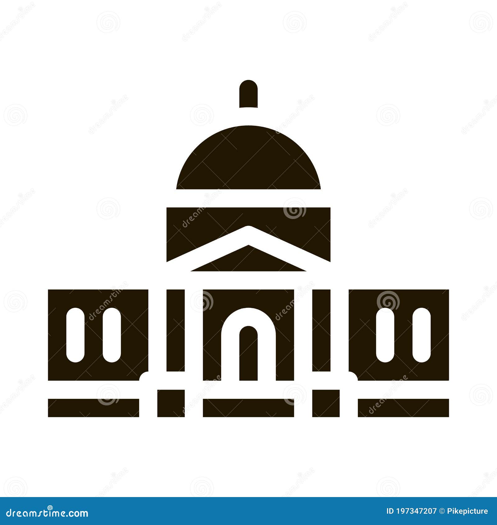 Congress Icon Vector Glyph Illustration Stock Vector - Illustration of ...