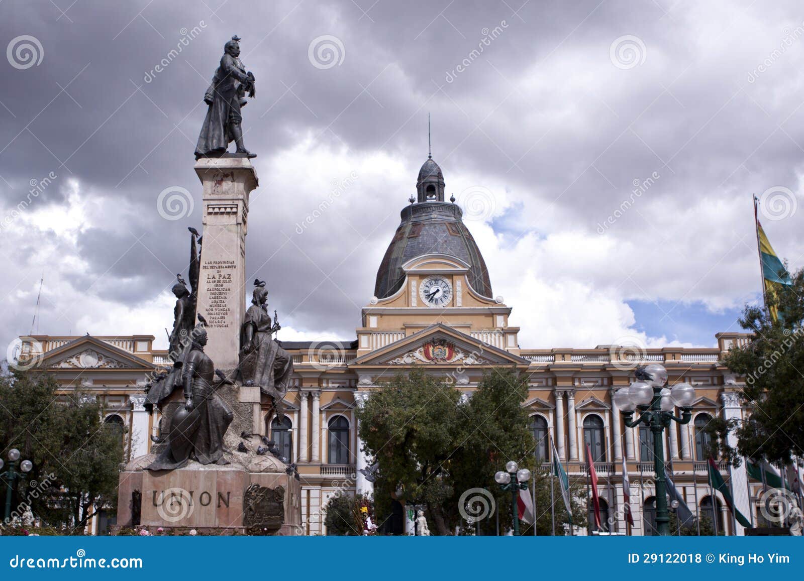 Congress in La Paz, Bolivia Stock Photo - Image of colonial, mountain ...