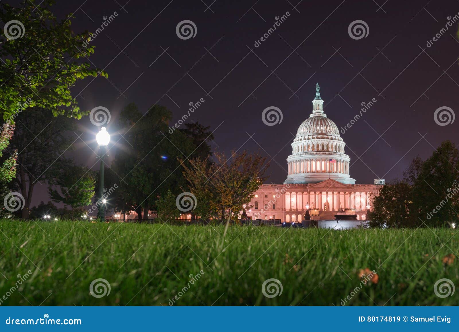 Congress at Night stock image. Image of grass, congressional - 80174819