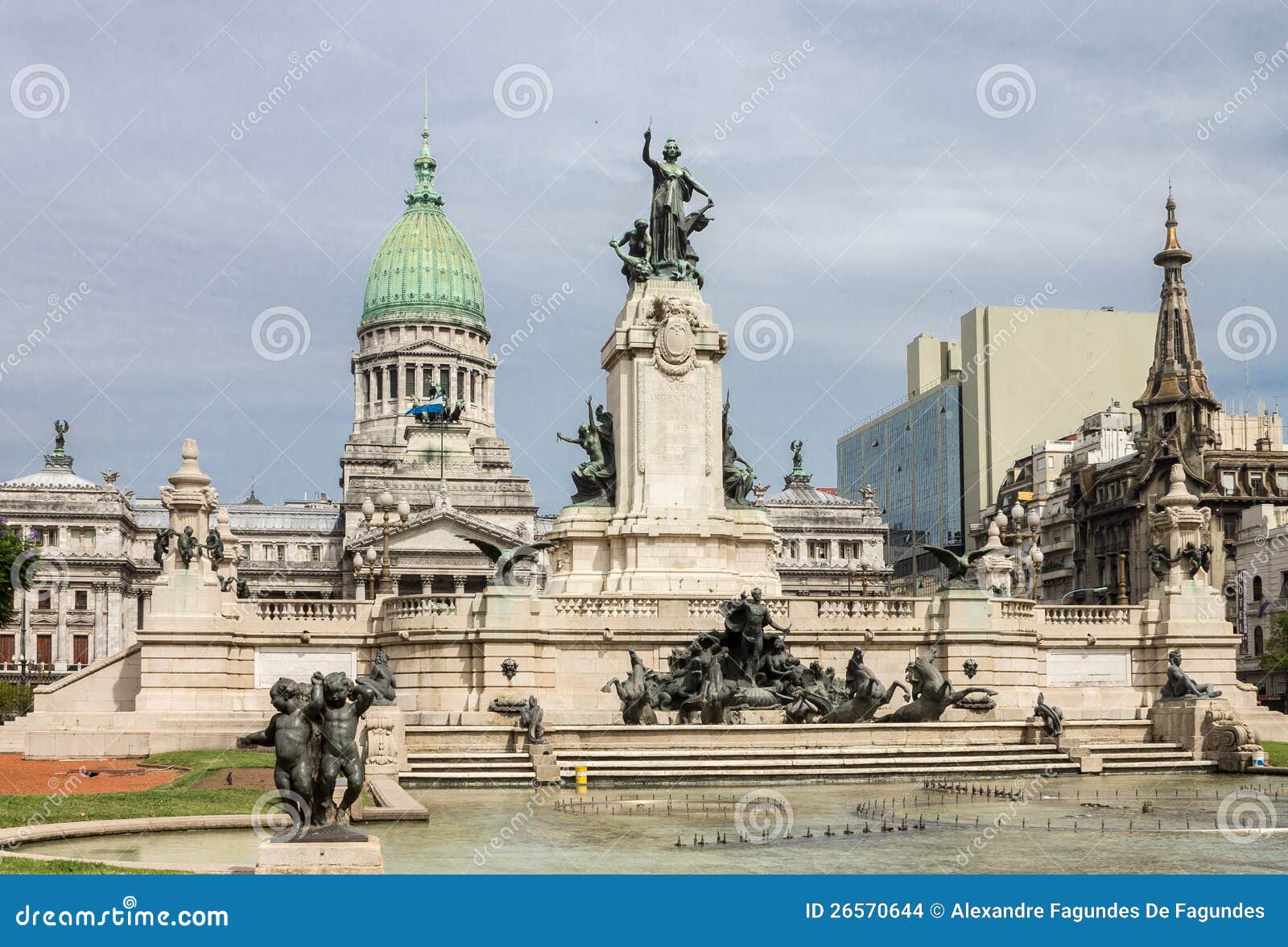 Congress Plaza Buenos Aires Stock Photo - Image of congress, latin ...