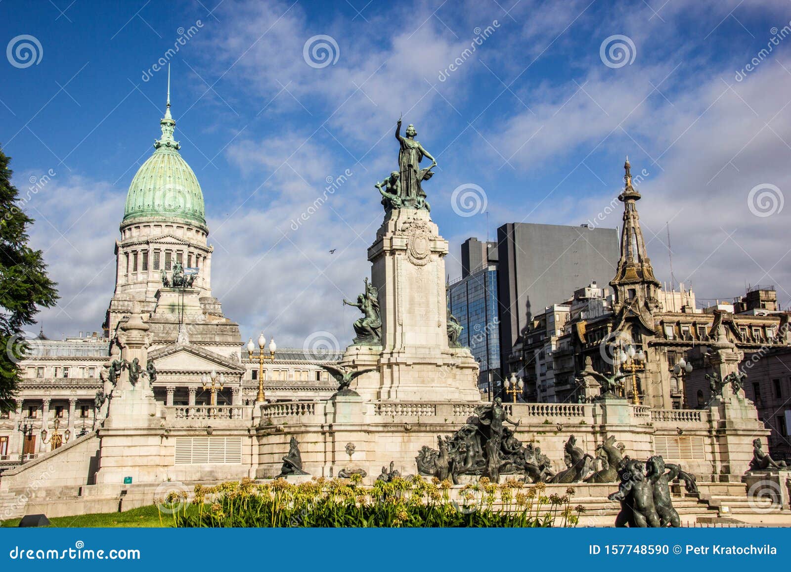Congress square monument stock photo. Image of latin - 157748590