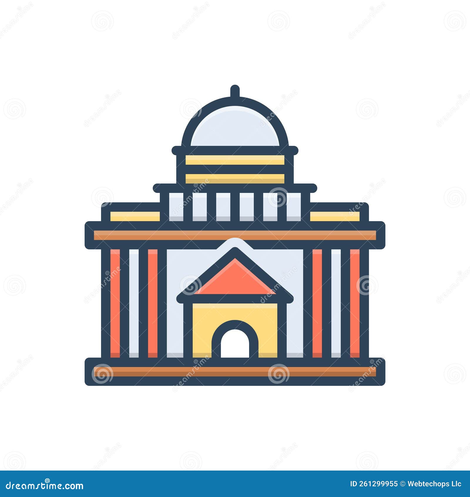 Color Illustration Icon for Congressional, Parliamentary and Building ...