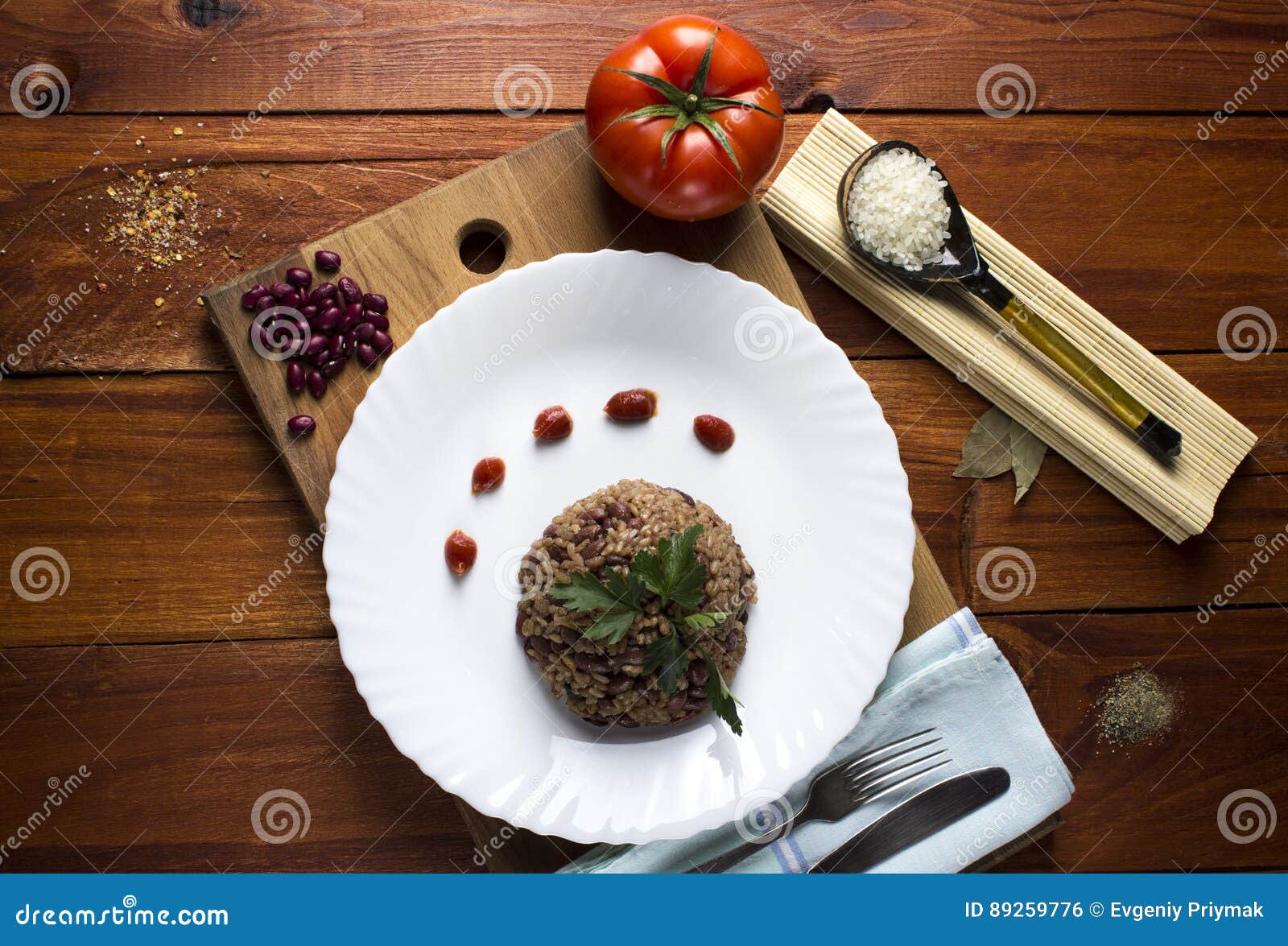 Congri stock photo. Image of food, arroz, beans, cooking - 89259776