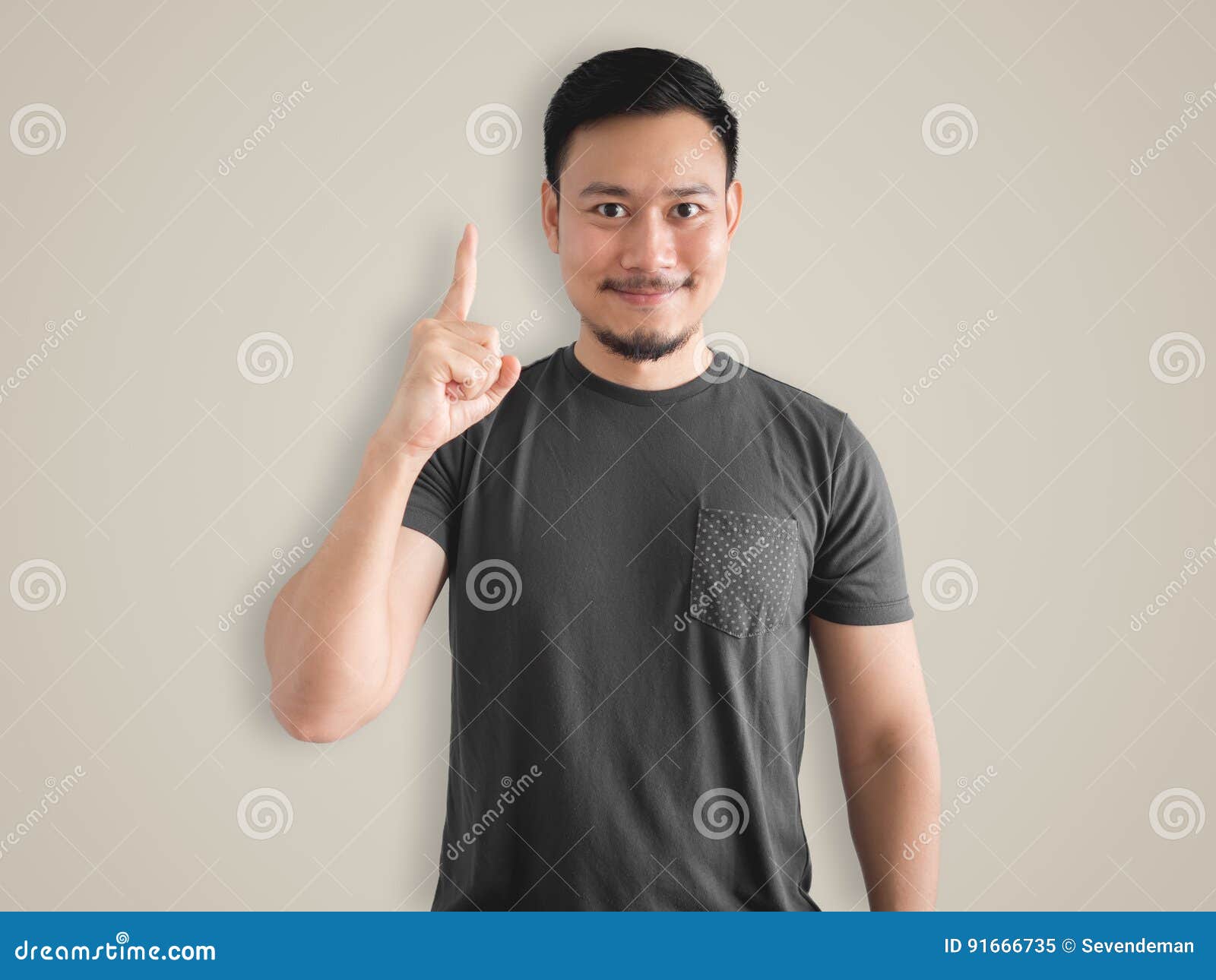 Conhecendo a Cara E O Dedo Da Ideia Do Homem Imagem de Stock - Imagem ...