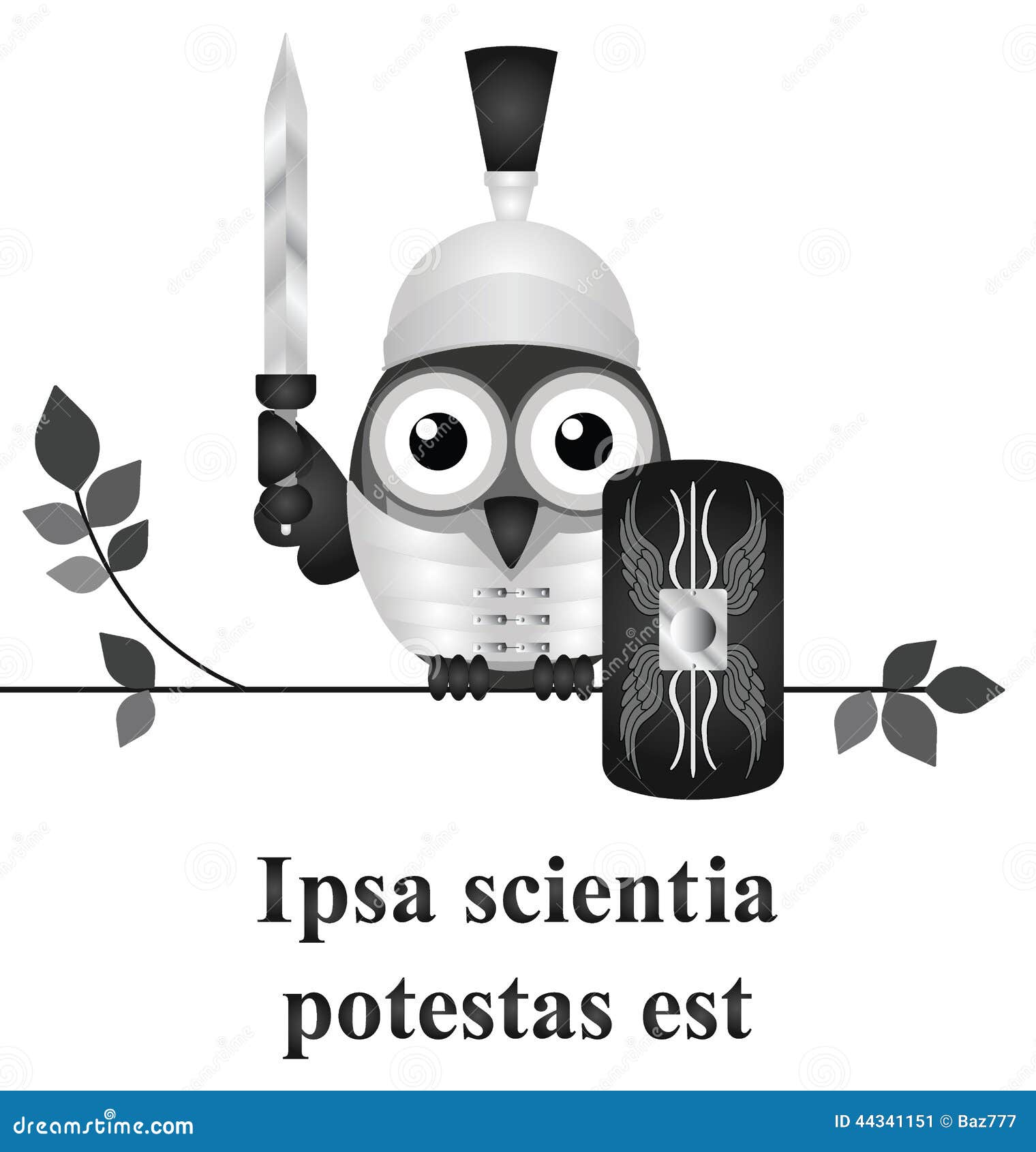 Conhecimento latino ilustração do vetor. Ilustração de armadura - 44341151