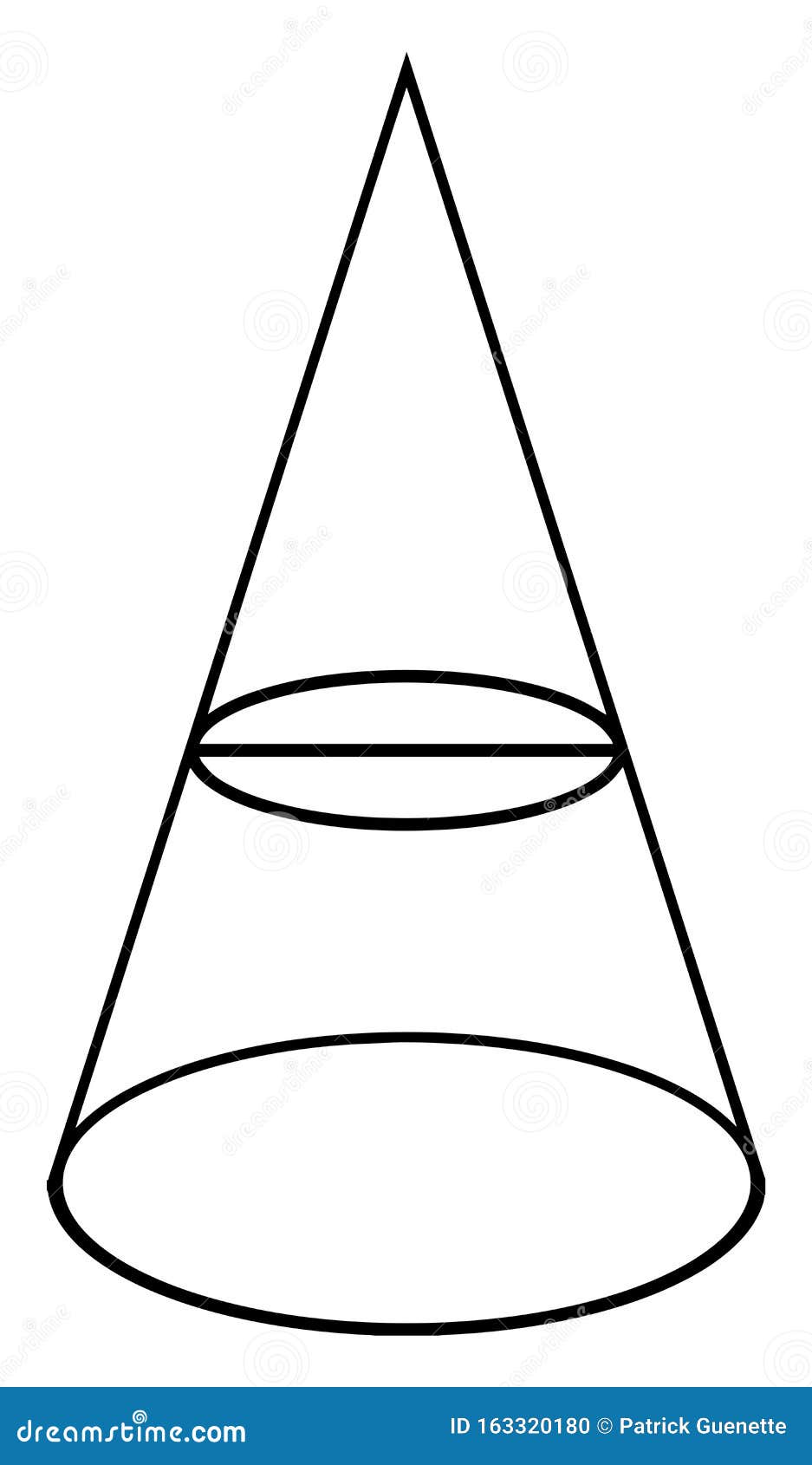 Conic Section Showing Parabola. Vintage Illustration Cartoon Vector ...
