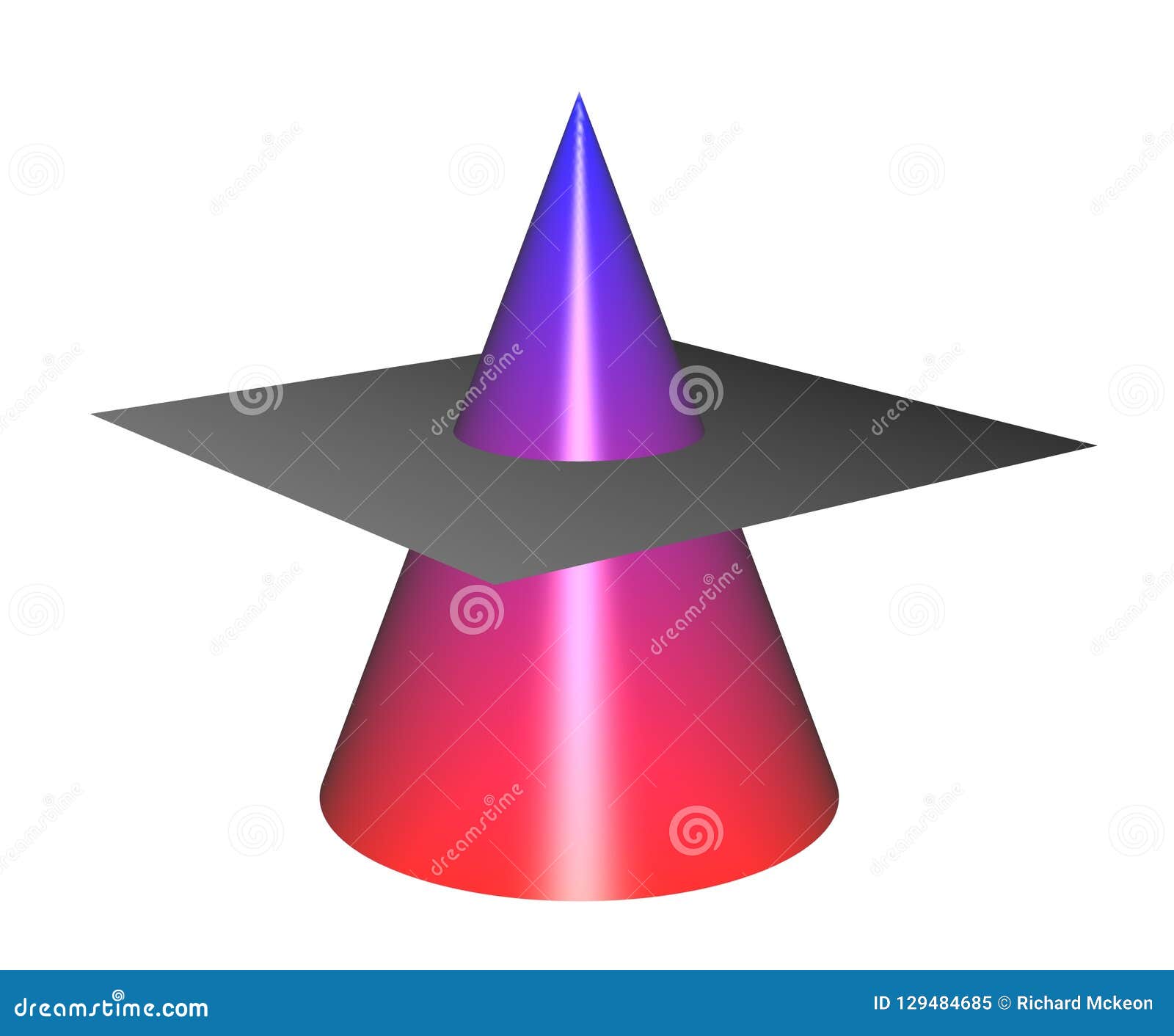 Conic Sections: Circle without Grid Stock Illustration - Illustration ...