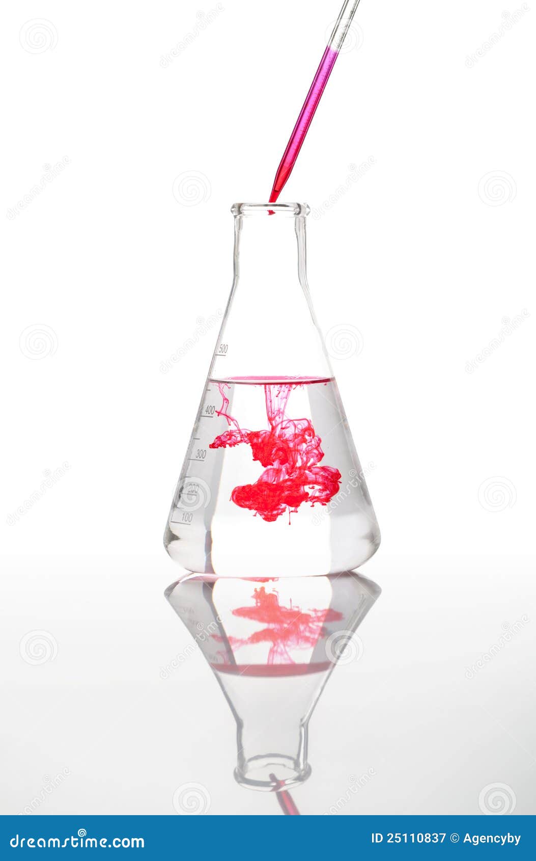 Conical Erlenmeyer Laboratory Flask Stock Image - Image of pipette ...