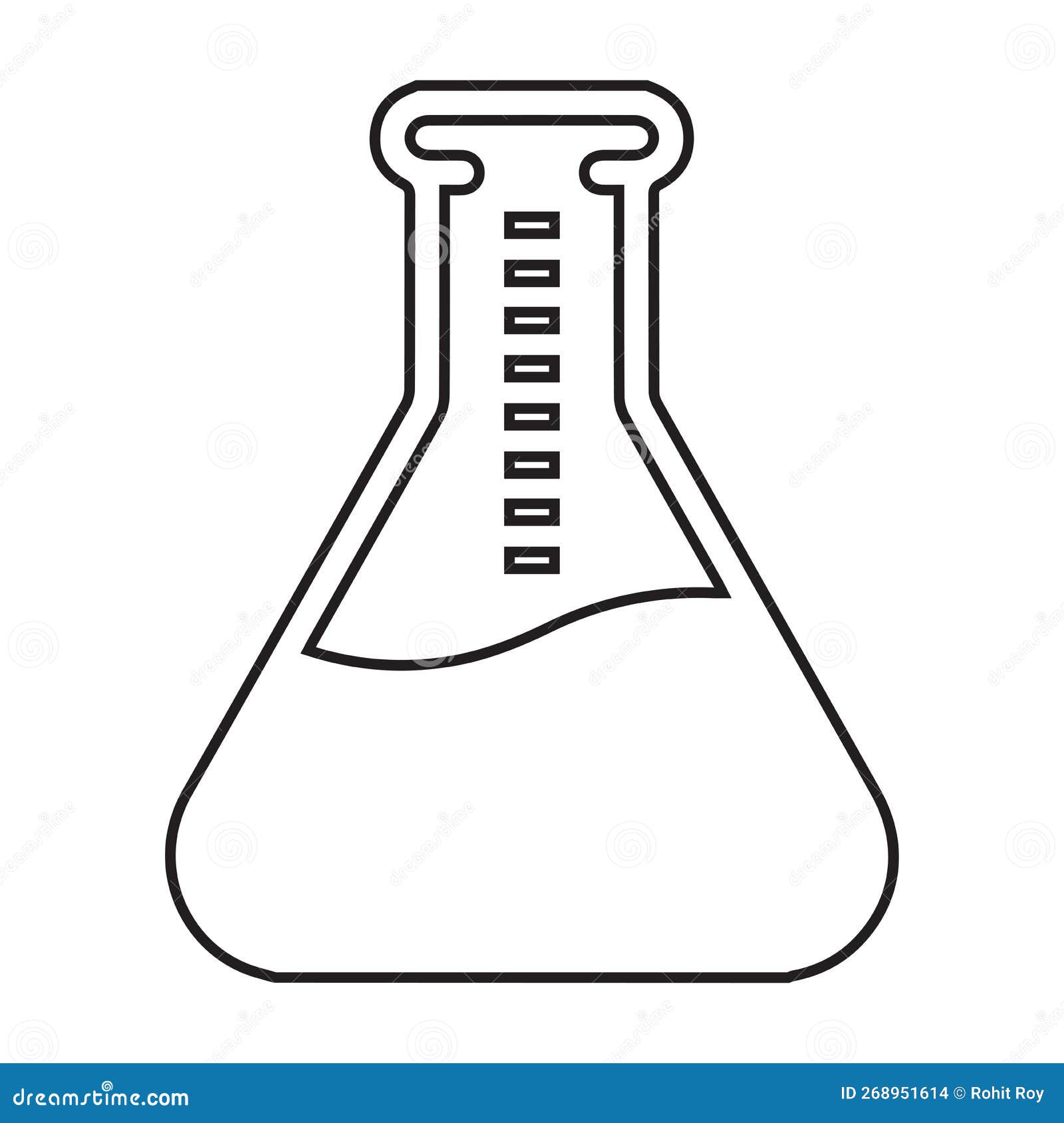 Conical flask icon stock illustration. Illustration of flask - 268951614