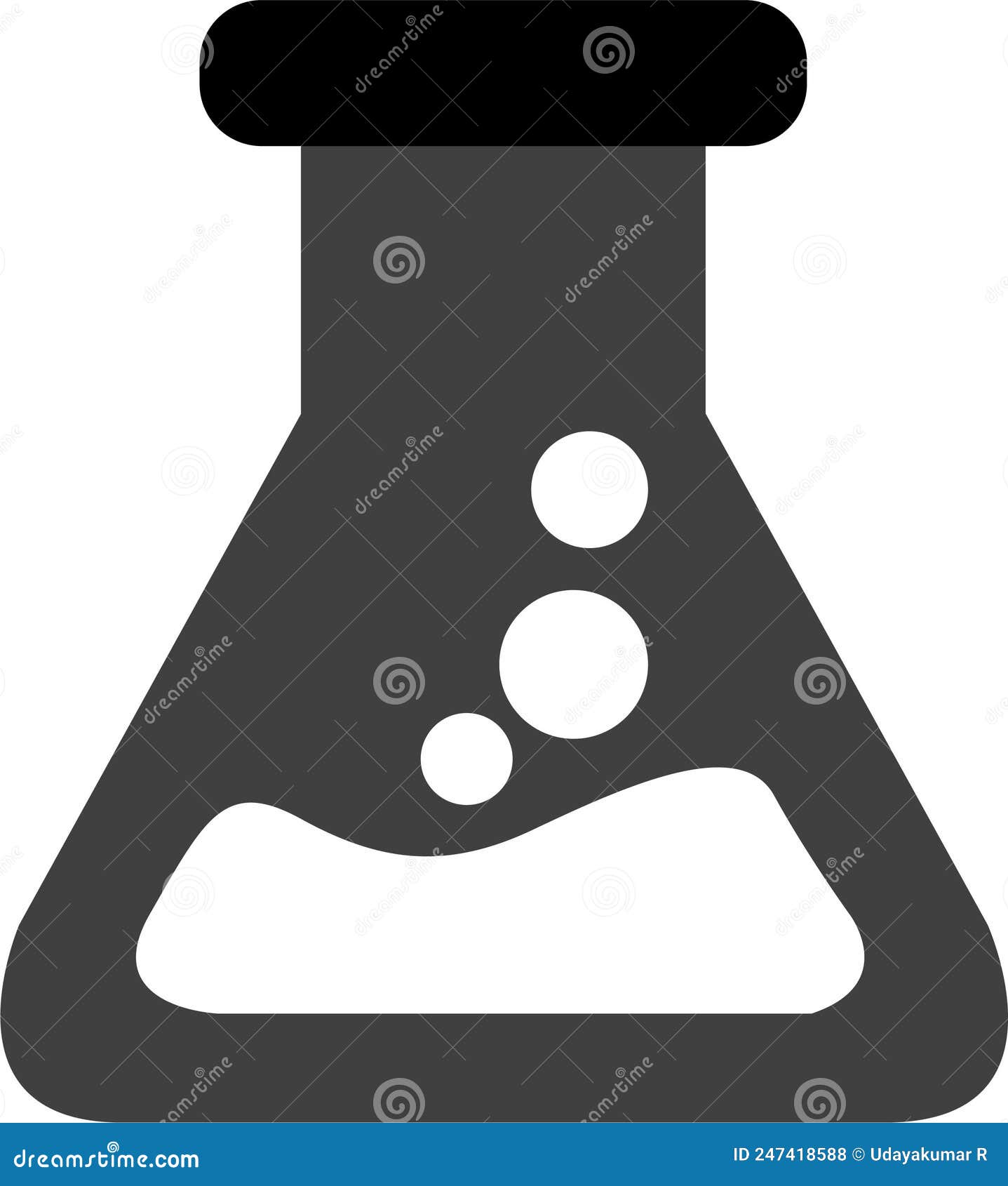 Conical Flask Icon on White Background Stock Vector - Illustration of ...