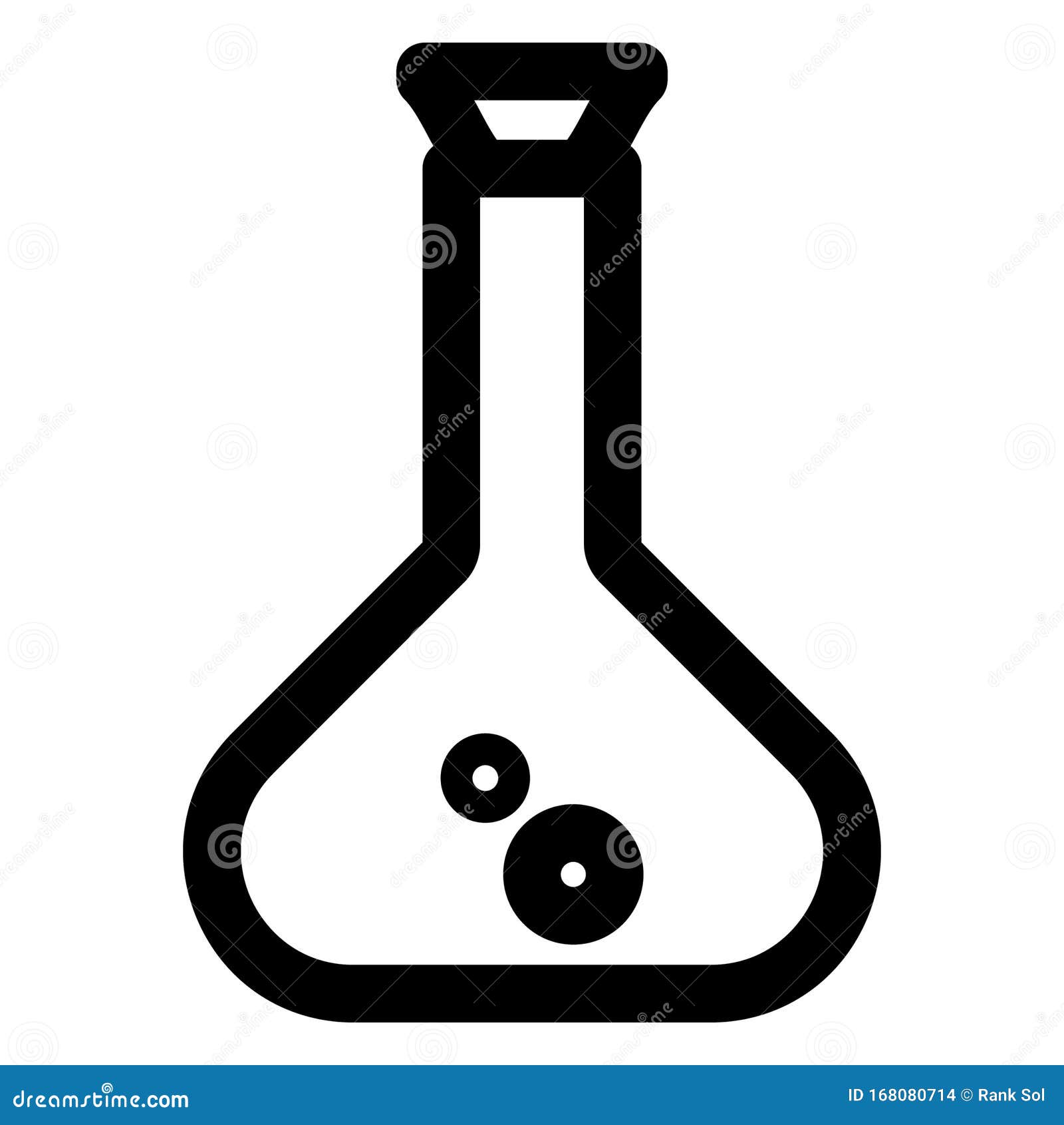 Conical Flask Outline Bold Vector Icon Which Can Be Easily Modified or ...