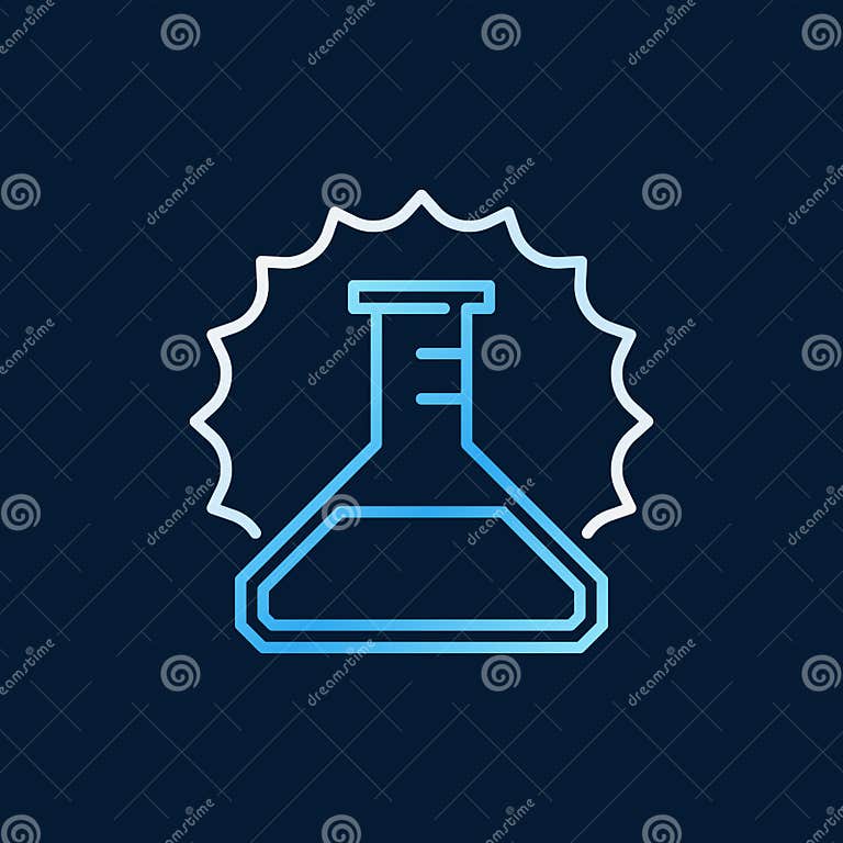 Conical Flask Outline Colored Vector Icon or Design Element Stock ...
