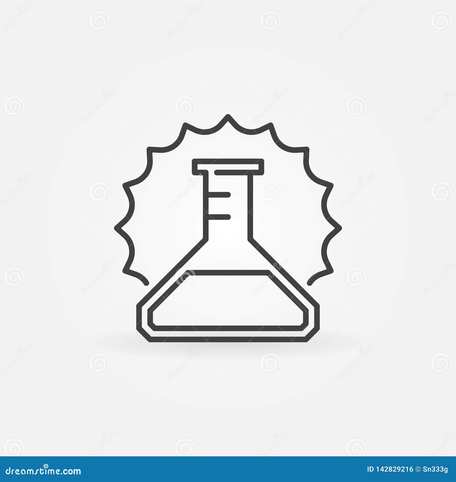 Conical Flask Outline Concept Minimal Icon - Vector Symbol Stock Vector ...