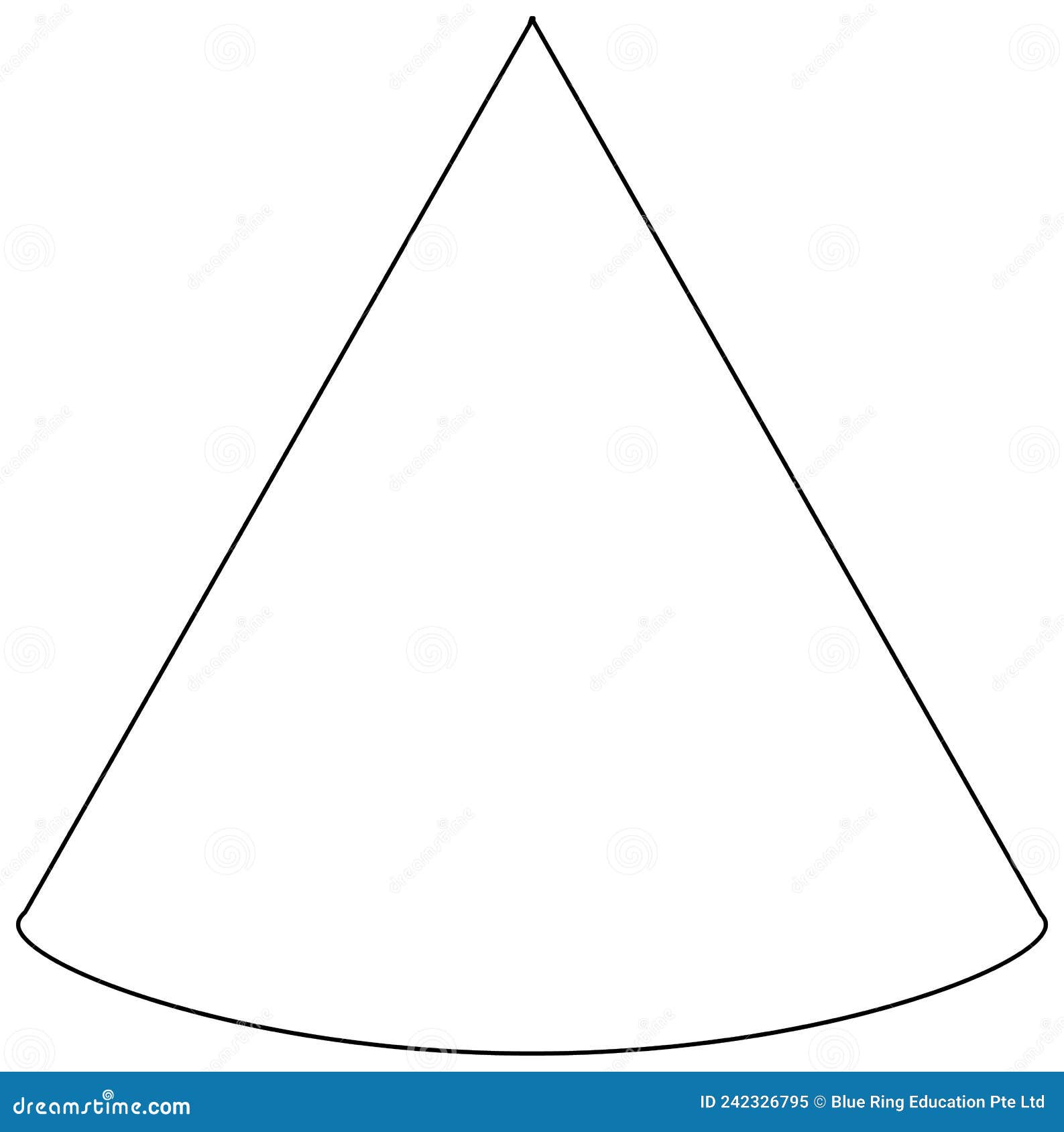 Conical Shape Doodle Outline for Colouring Stock Vector - Illustration ...