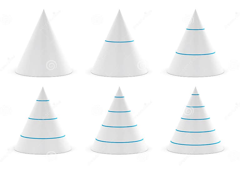 Conical shapes, cones stock illustration. Illustration of data - 27251981