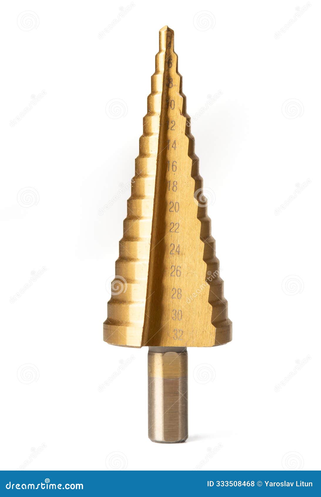 Conical Step Drill Bits Set Isolated On White Background Royalty-Free ...