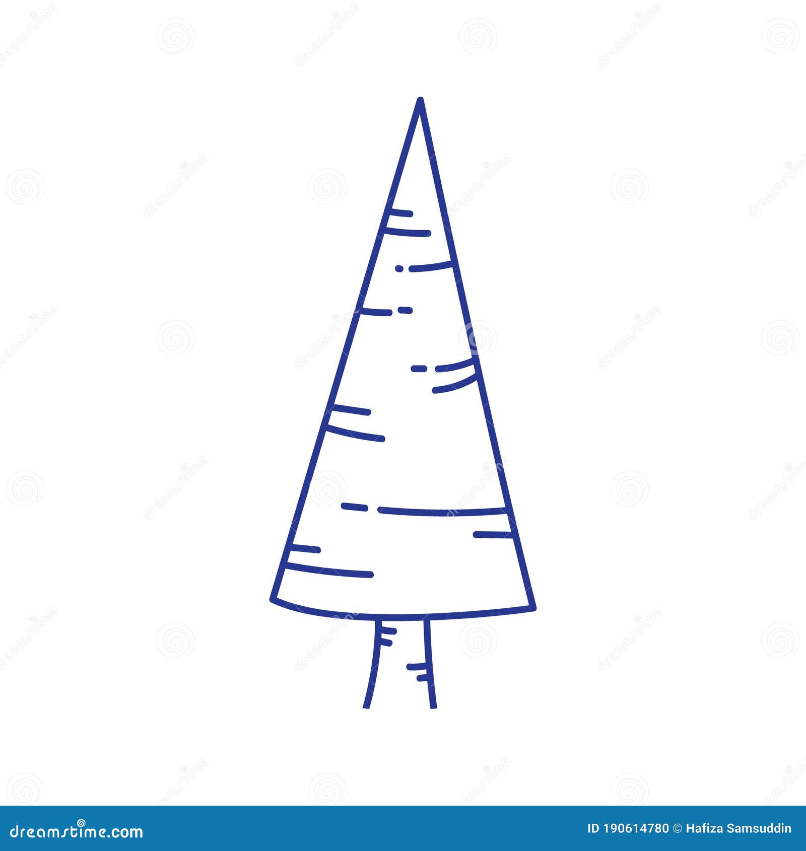 Conical Tree. Vector Illustration Decorative Design Stock Vector ...
