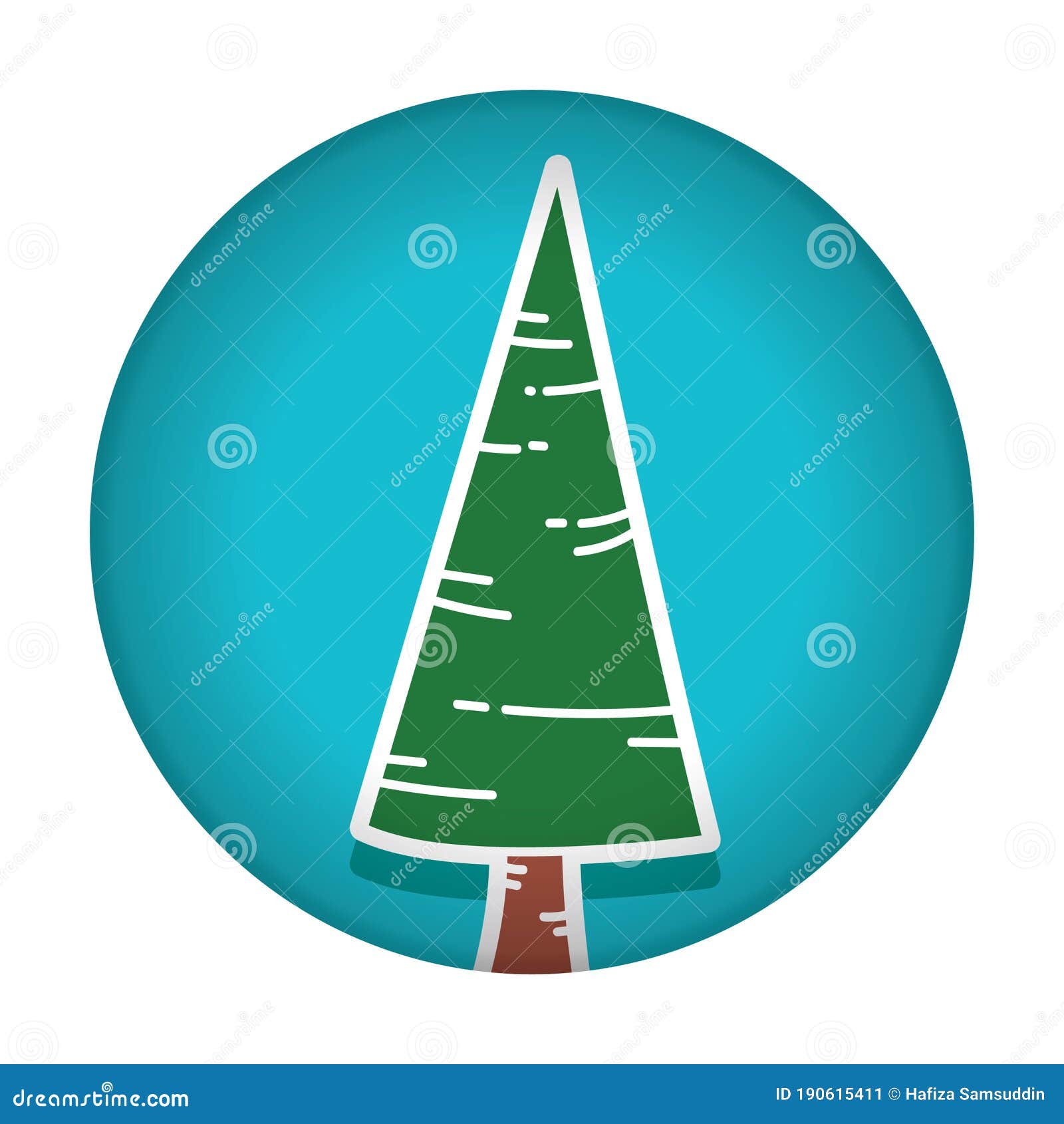 Conical Tree. Vector Illustration Decorative Design Stock Vector ...