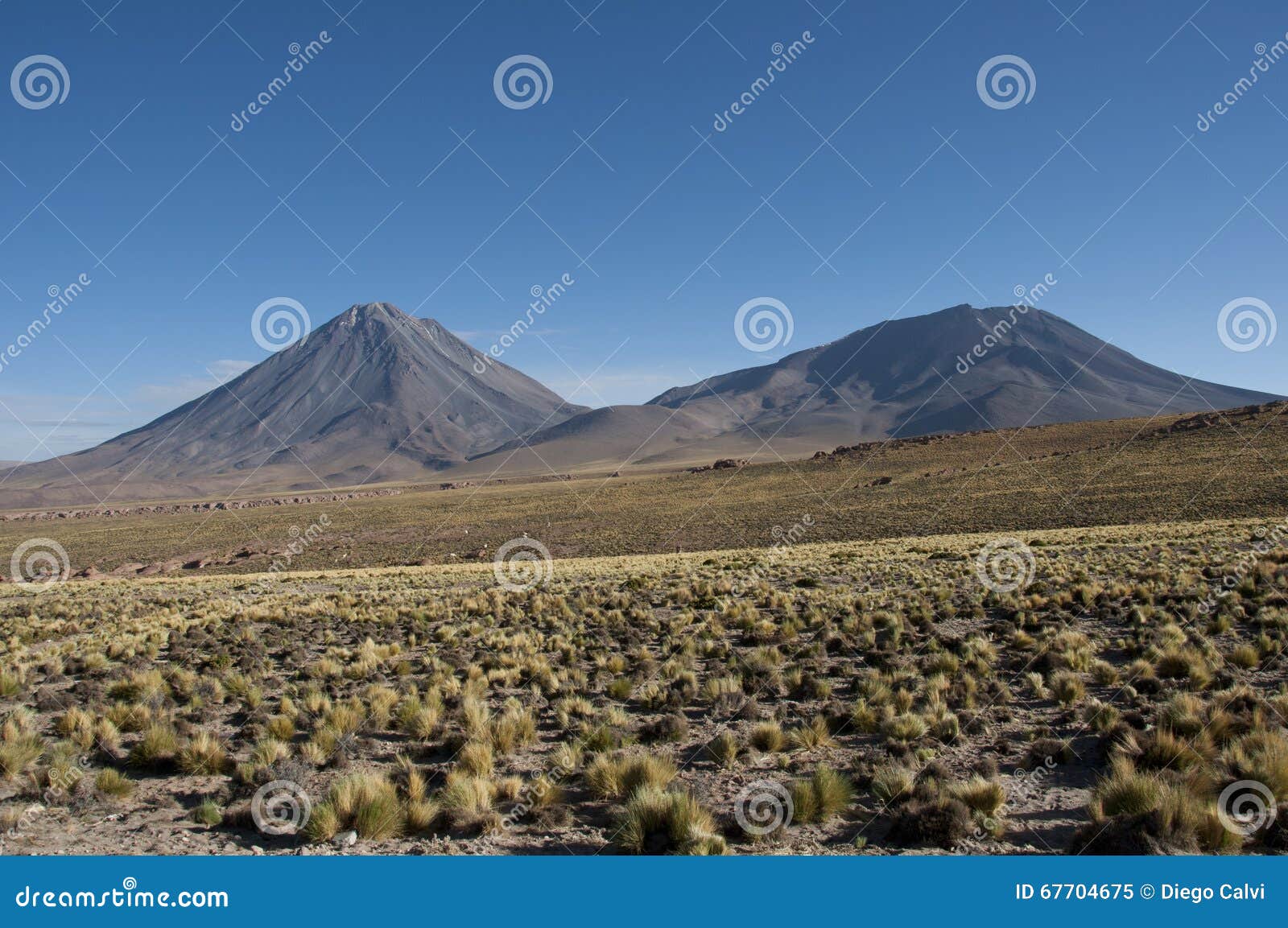 Conical Volcano in the Andes, Chile Stock Image - Image of scenery ...