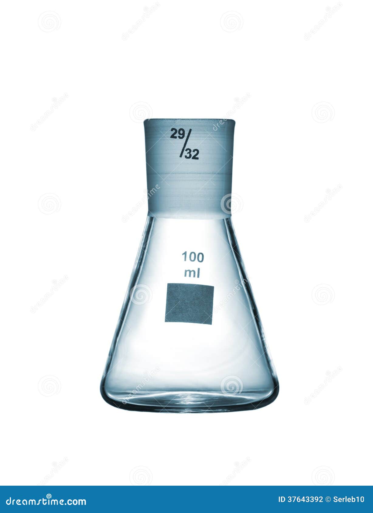 Conical And Volumetric Glass Flask In Science Laboratory For Blue ...