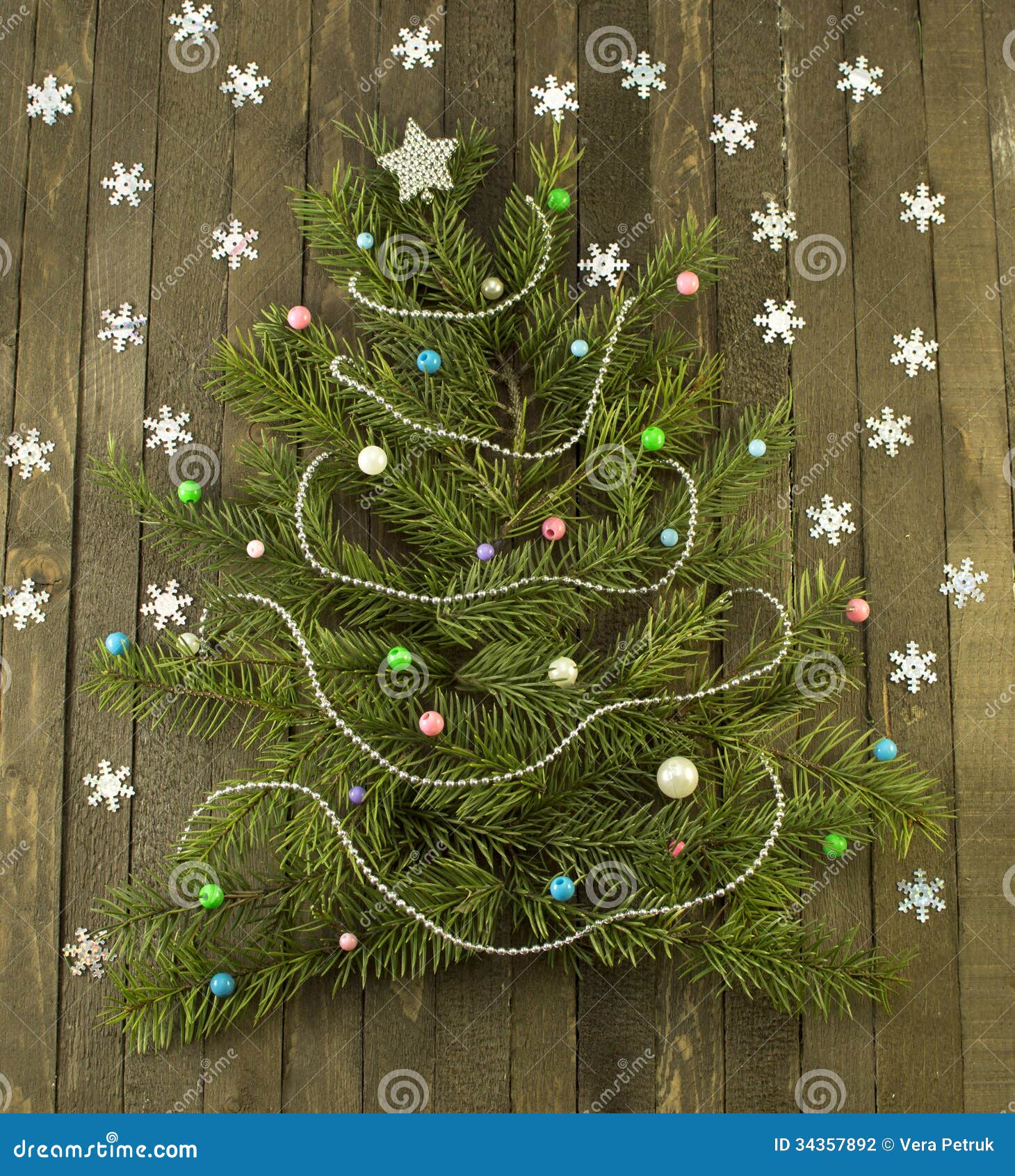 Conifer Figure Background with Decorations Stock Photo - Image of ...