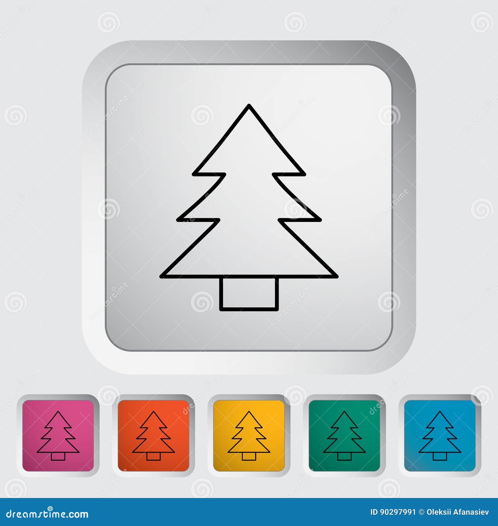 Conifer stock vector. Illustration of design, symbol - 90297991