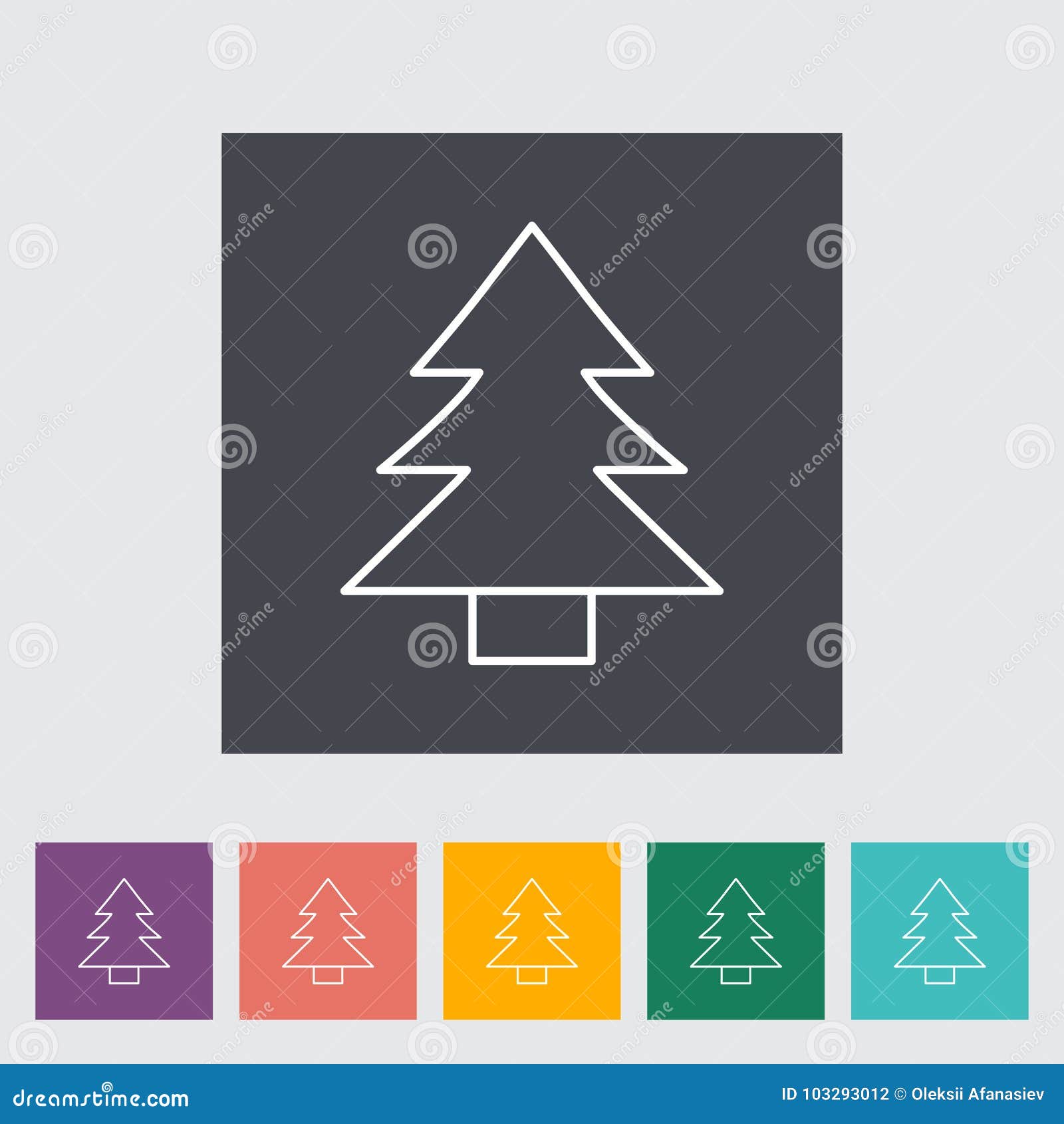 Conifer outline icon stock vector. Illustration of group - 103293012