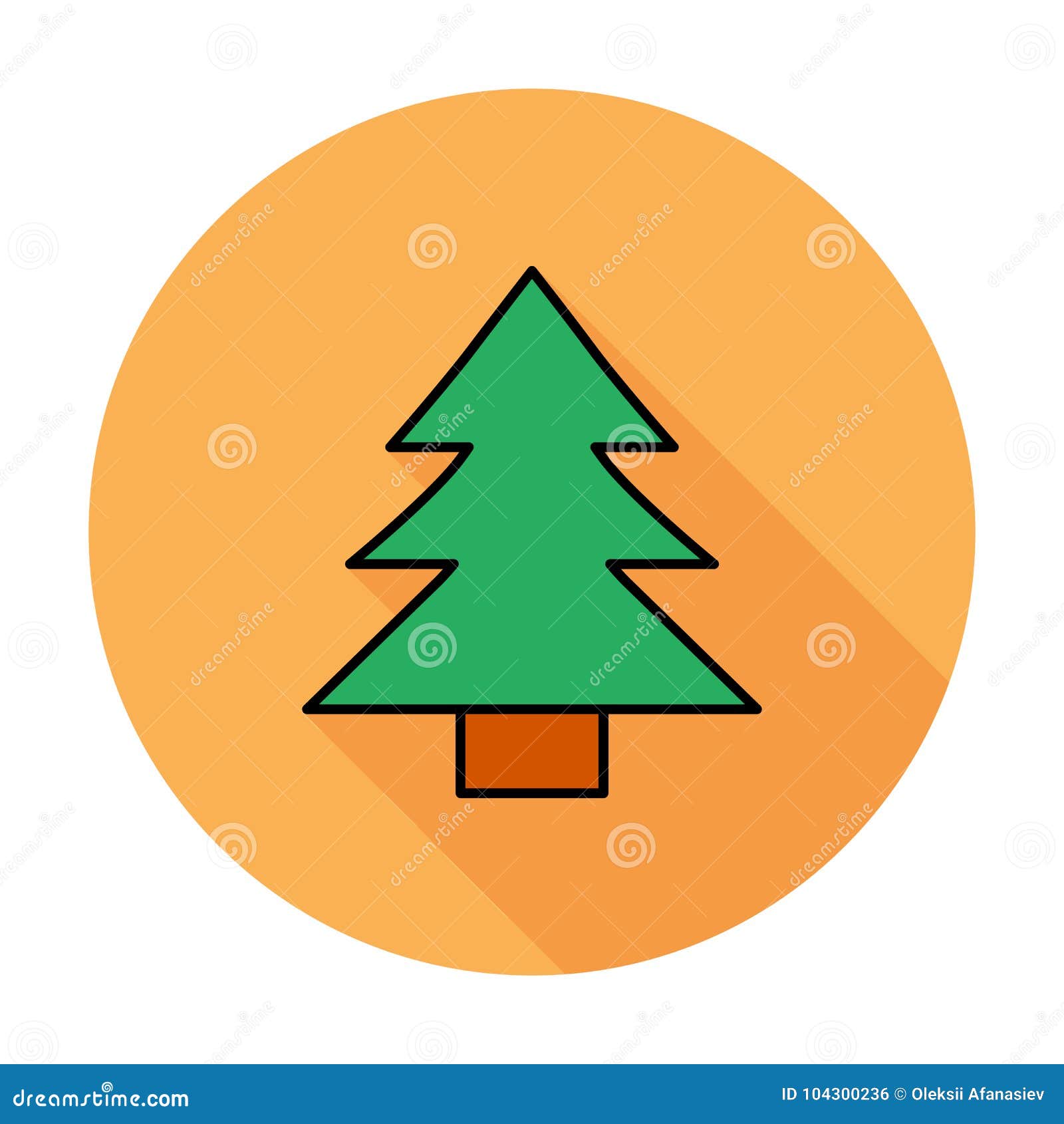 Conifer stock vector. Illustration of striped, symbol - 104300236