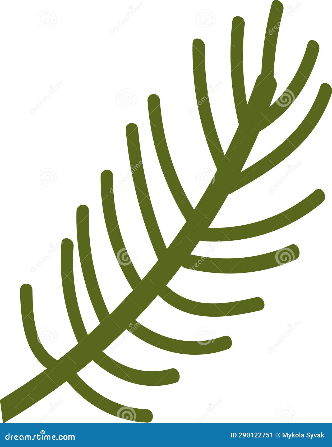 Coniferous Branch Icon stock vector. Illustration of plant - 290122751