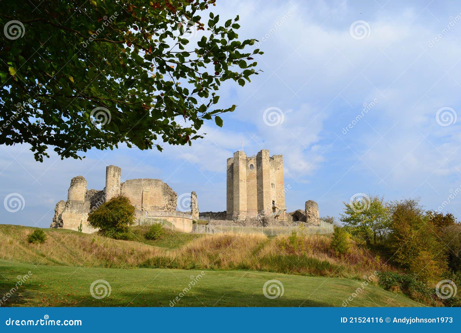 Conisbrough Castle stock photo. Image of moat, building - 21524116