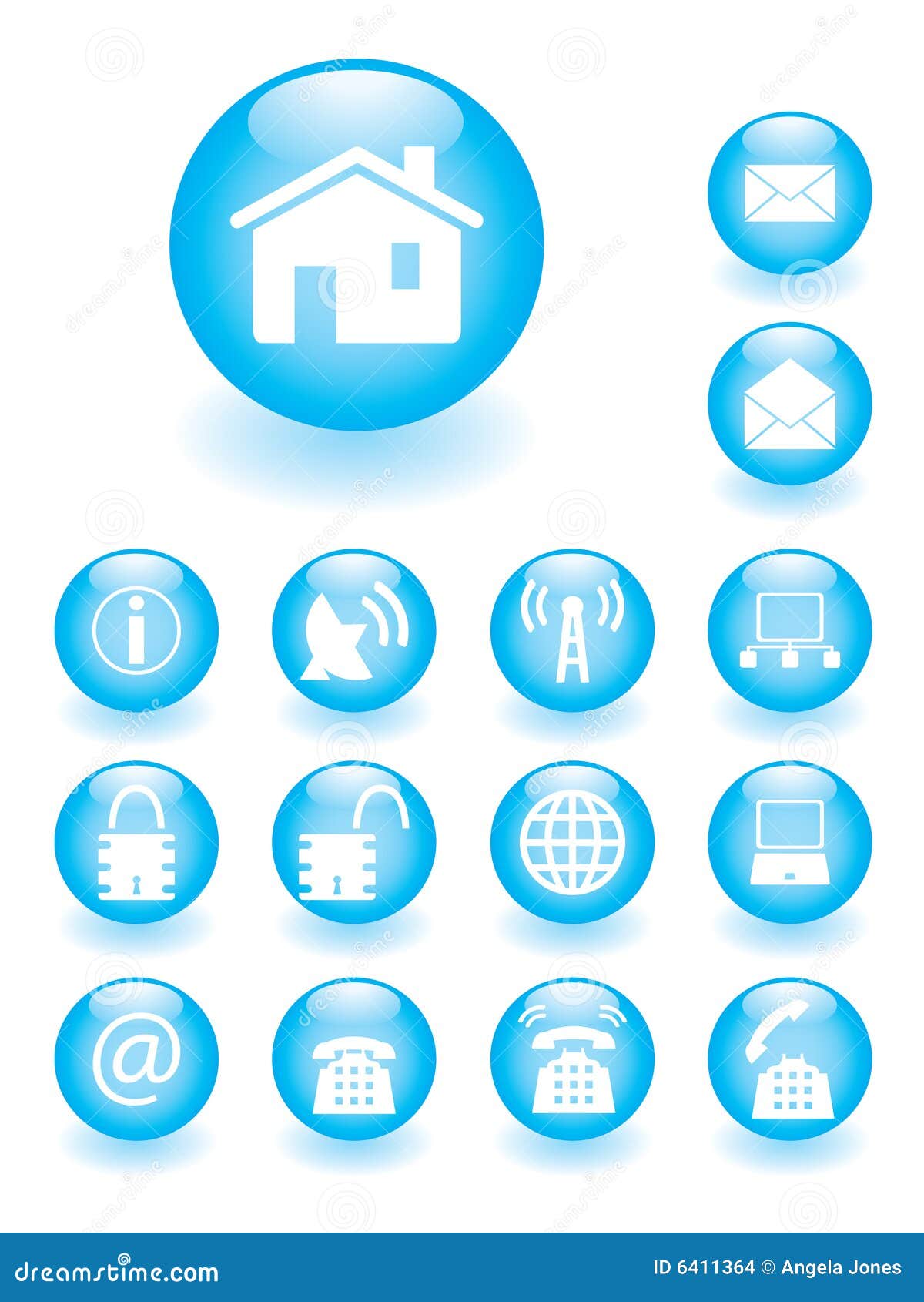 Conjunto Brillante Del Botón Del Internet Ilustración del Vector ...