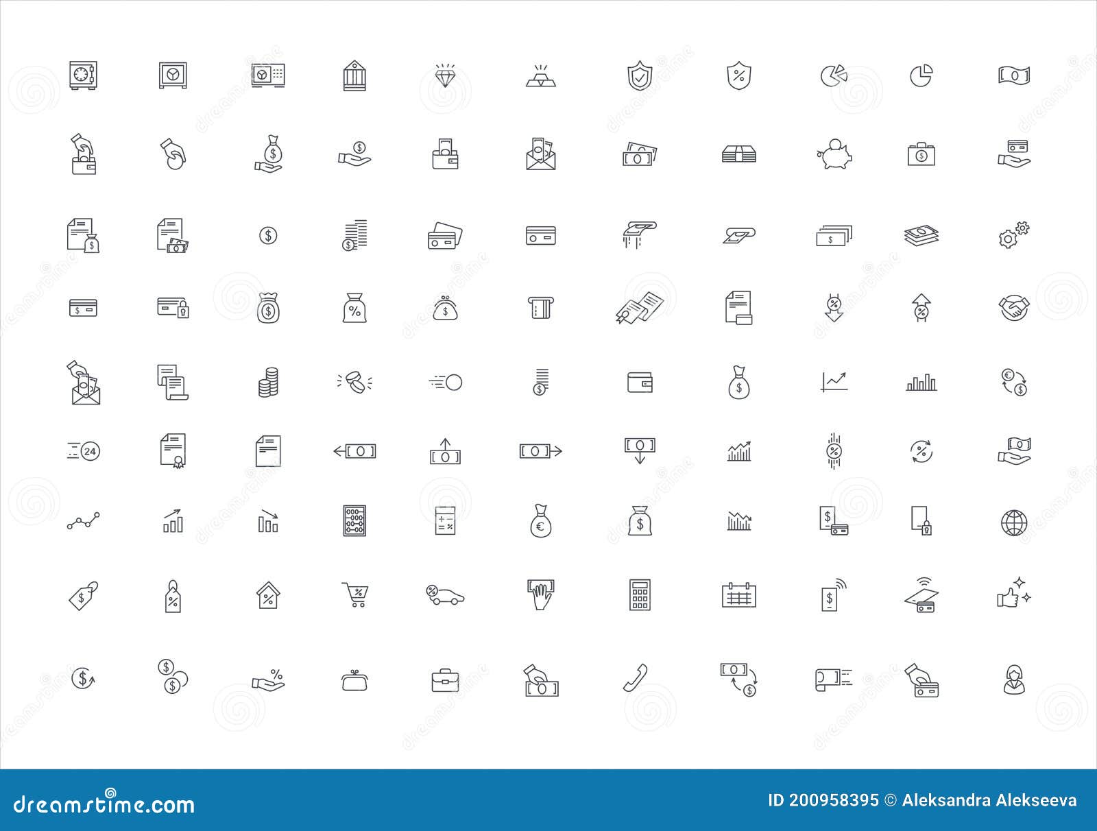 Conjunto Bvector De Iconos Finos De Finanzas Y Banca Ilustración del ... Conjunto Bvector De Iconos Finos De Finanzas Y Banca Ilustración del ...
