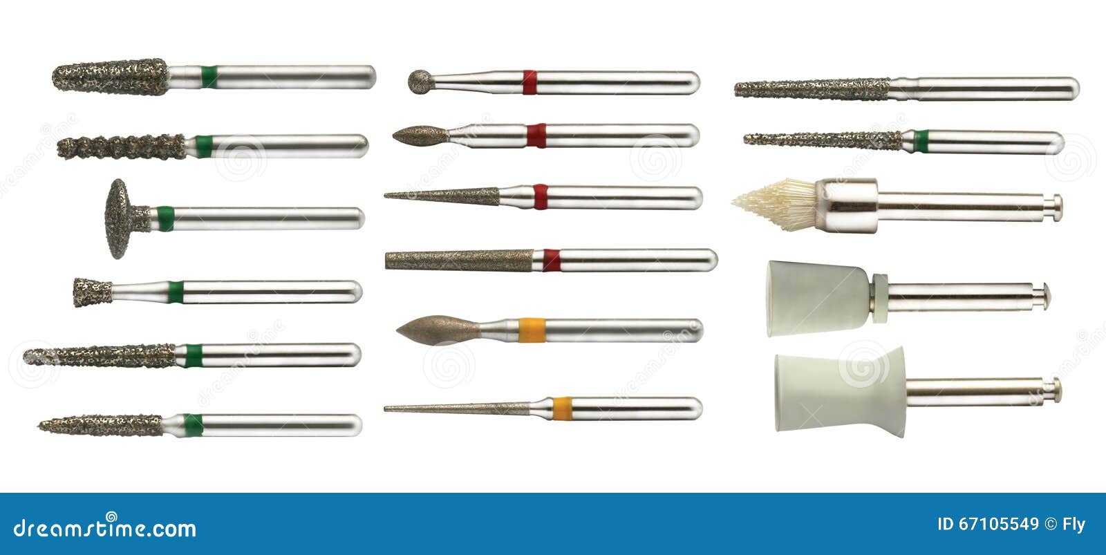 Conjunto Completo De Brocas Dentais Imagem de Stock - Imagem de cromo ...