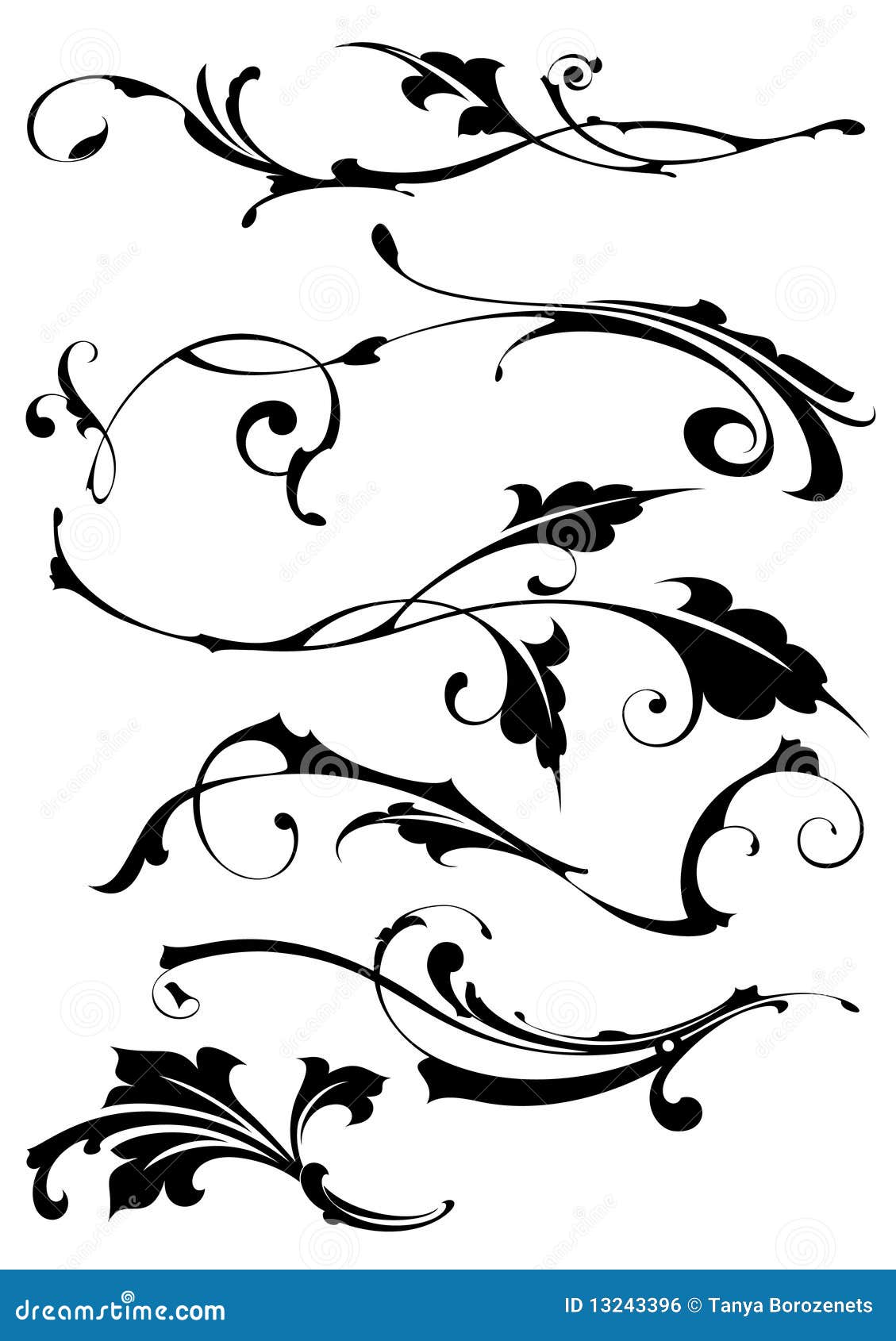 Conjunto De 6 Elementos Del Diseño Ilustración del Vector - Ilustración ...