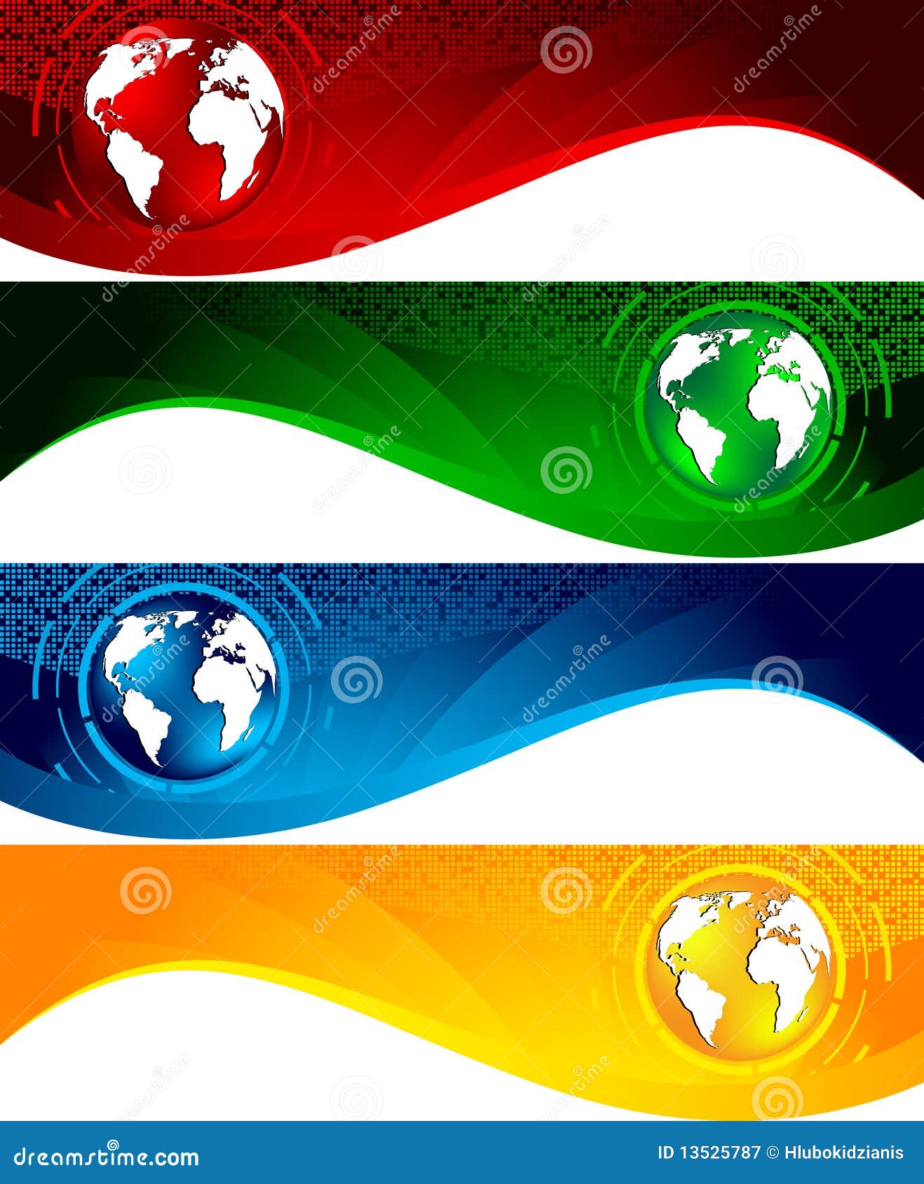 Conjunto de banderas ilustración del vector. Ilustración de técnico ...