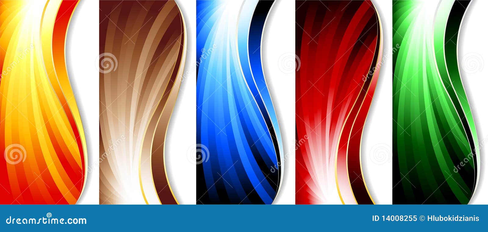 Conjunto De Banderas Coloridas Ilustración del Vector - Ilustración de ...