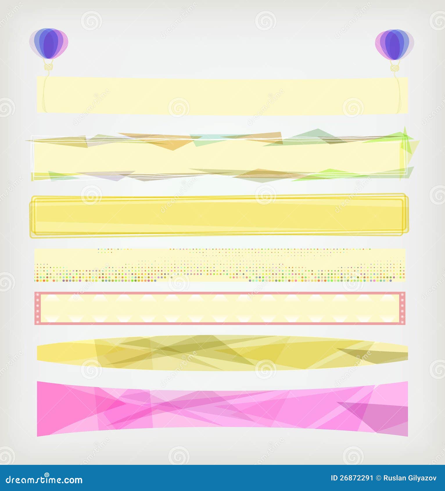 Conjunto De Banderas Creativas Ilustración del Vector - Ilustración de ...