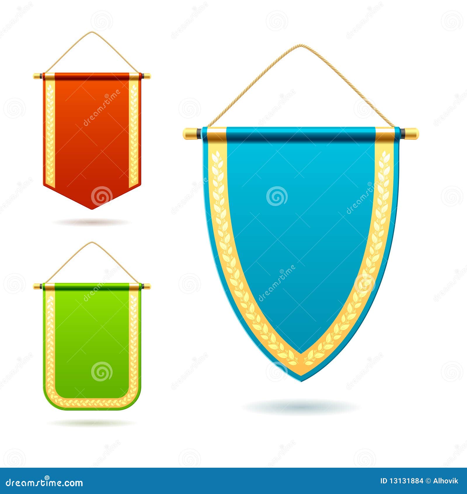 Conjunto De Banderines. Vector Detallado. Ilustración del Vector ...