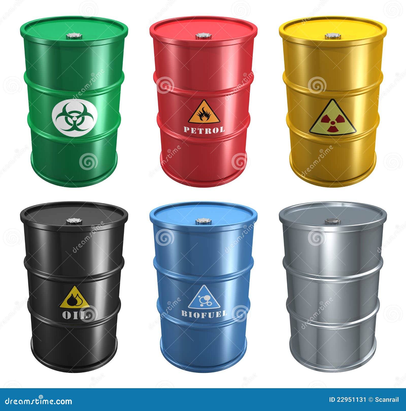 Conjunto De Barriles Del Metal Imagen de archivo - Imagen: 22951131