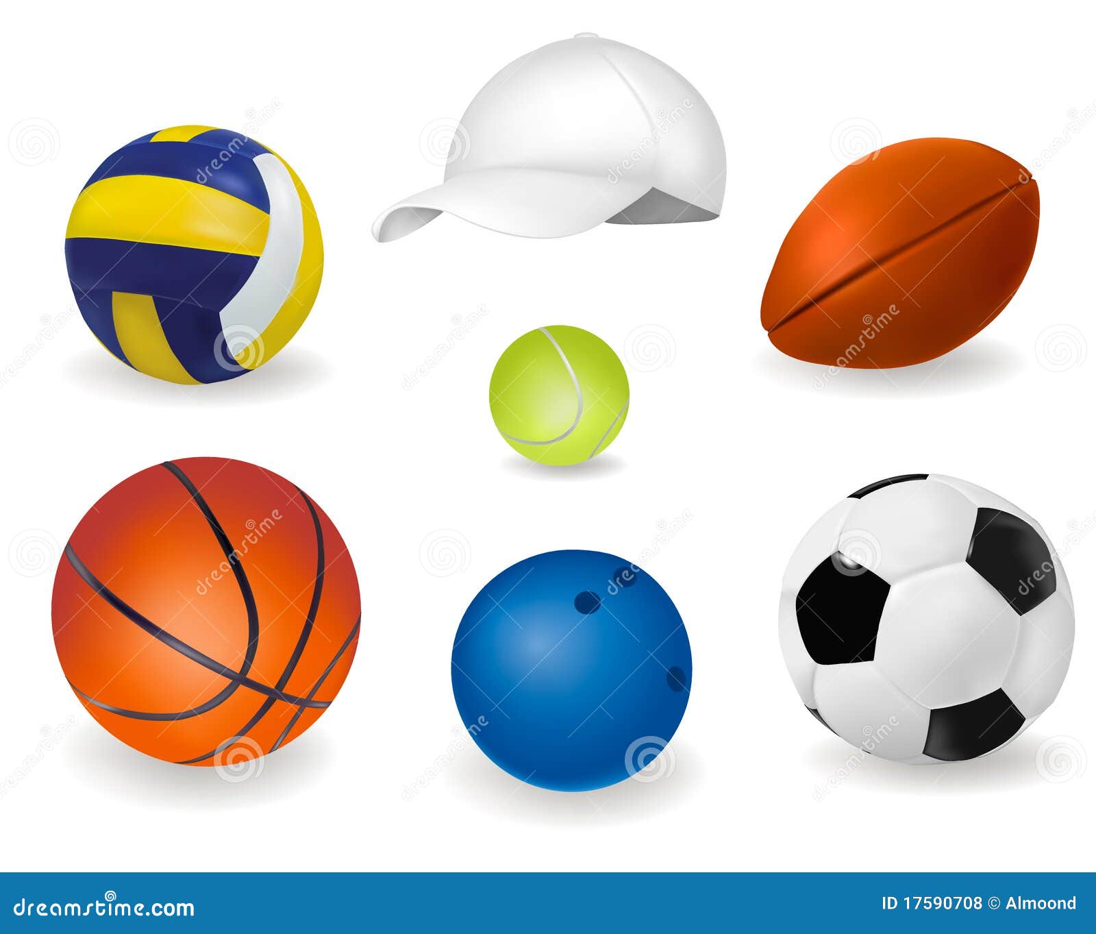 Conjunto De Bolas Del Deporte. Vector. Ilustración del Vector ...