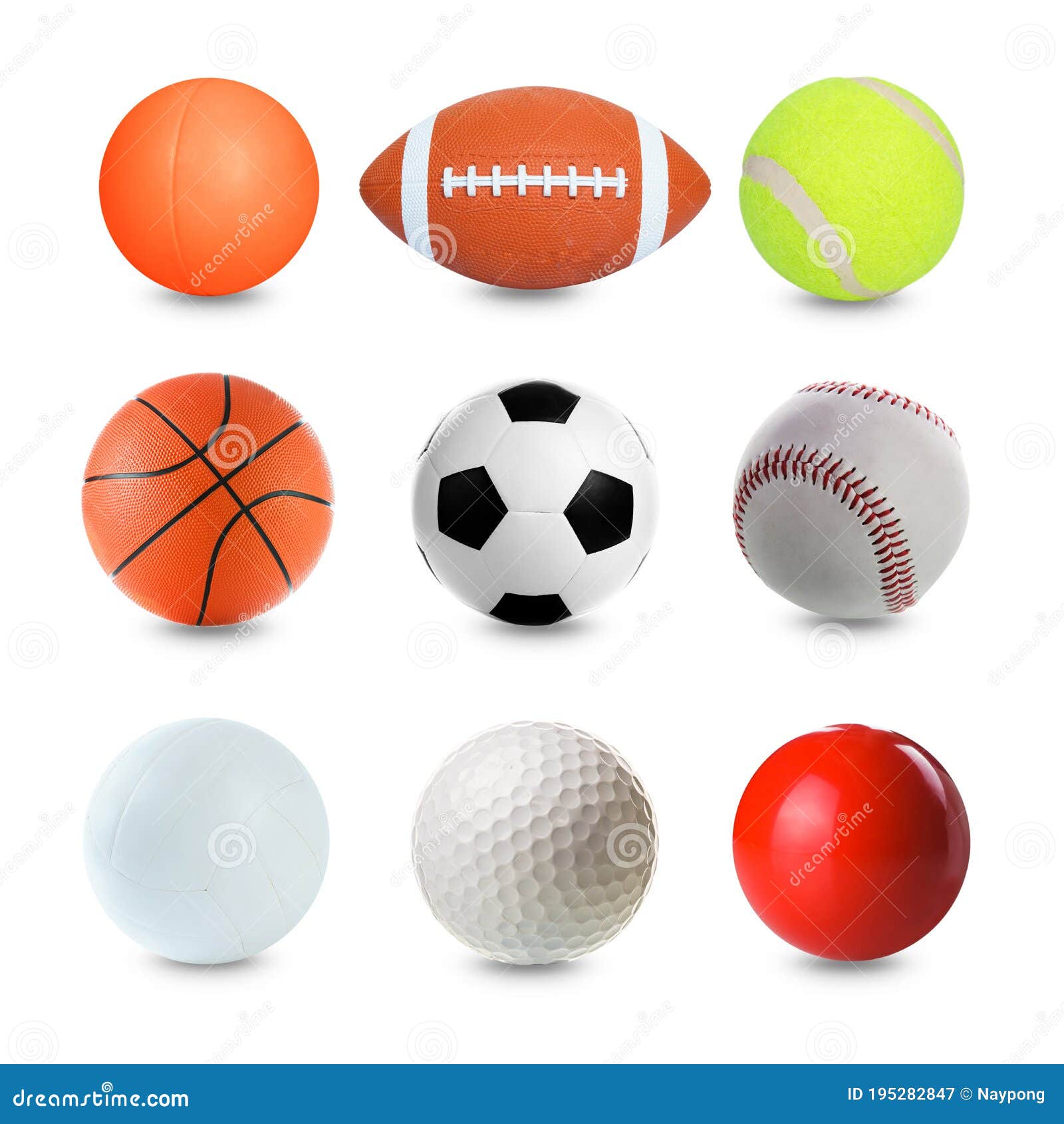 Conjunto De Bolas Deportivas Imagen de archivo - Imagen de aislado ...