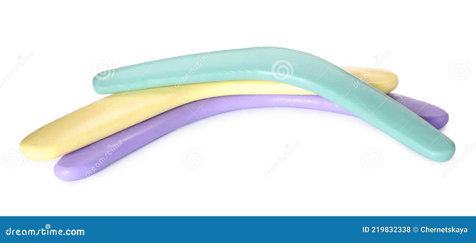 Conjunto De Boomerangs De Color Sobre Fondo Blanco Foto de archivo ...