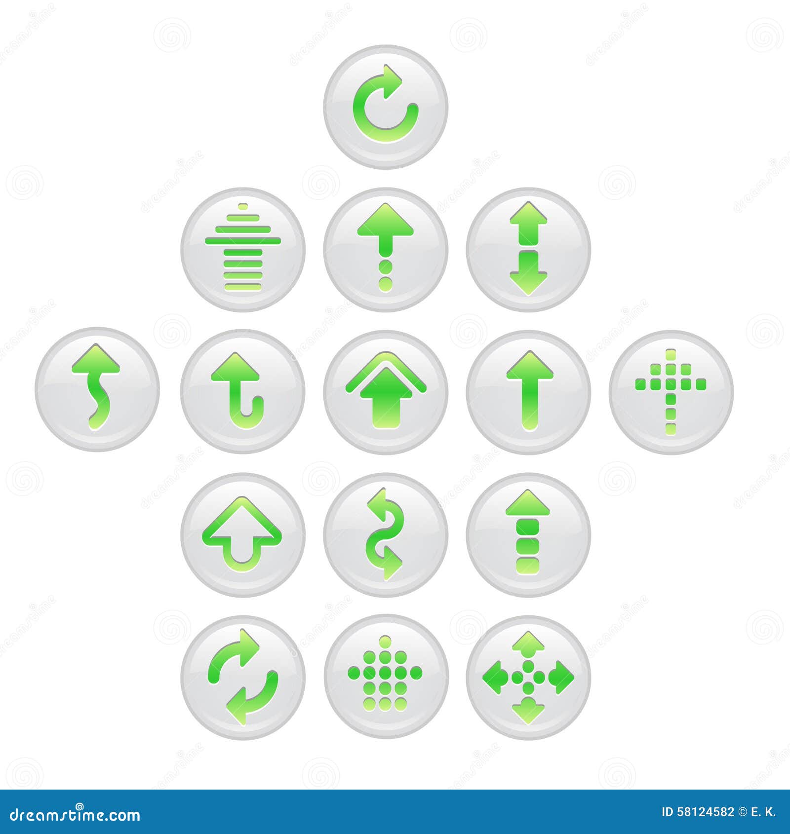 Conjunto De Botones De La Flecha Ilustración del Vector - Ilustración ...