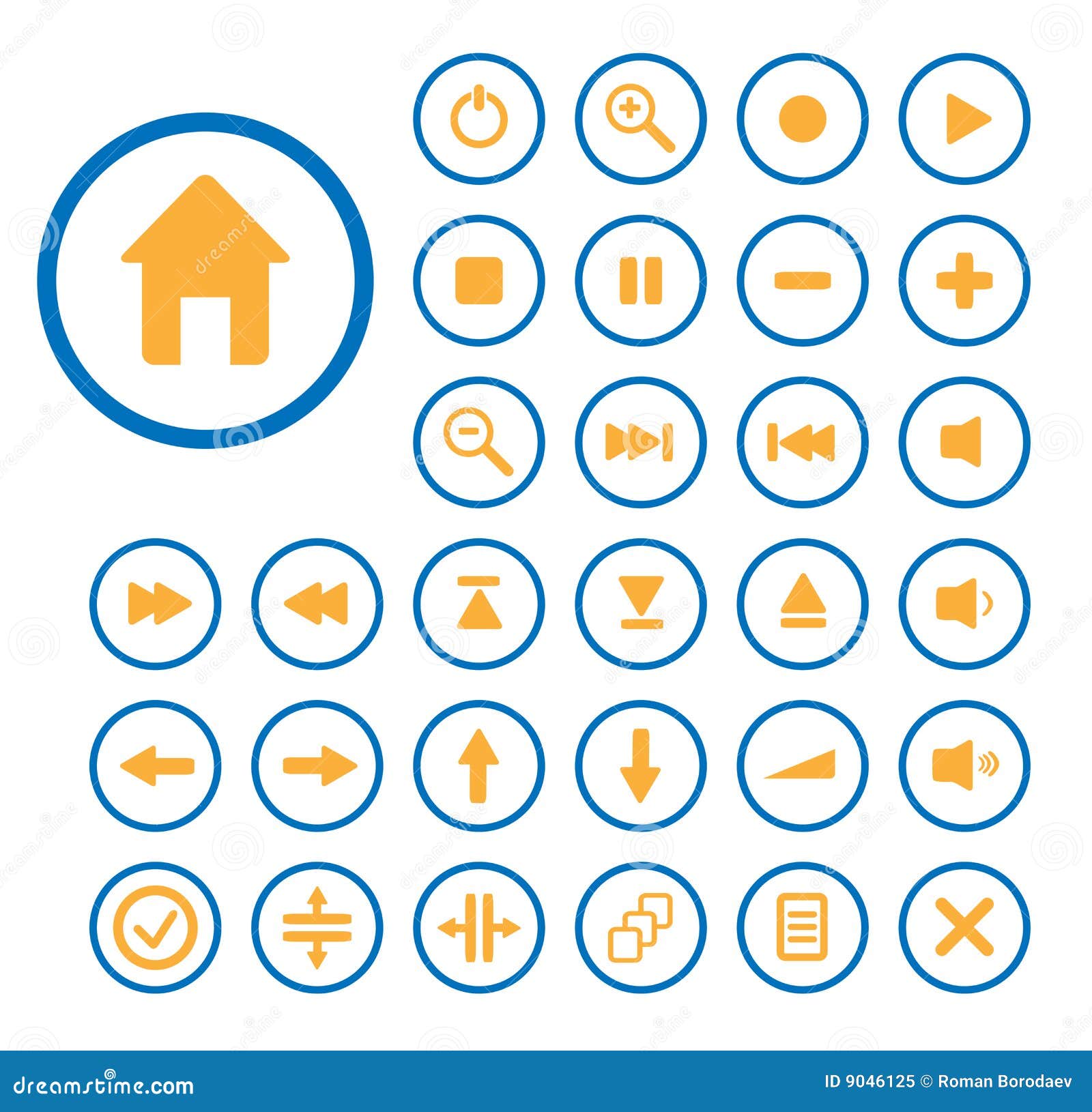 Conjunto De Botones Del Vector. Ilustración del Vector - Ilustración de ...