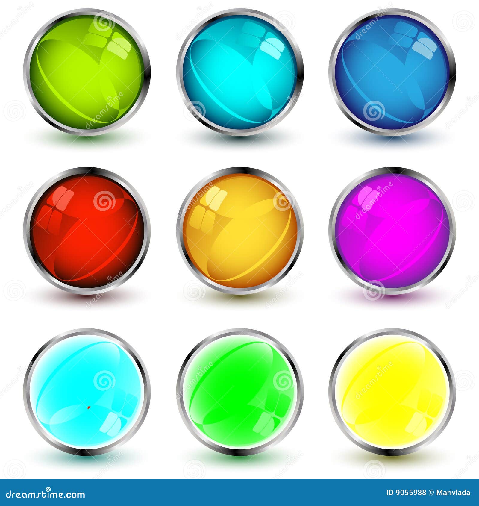 Sistema De Botones Del Web Del Vector Imagen. Imagen: 9055988