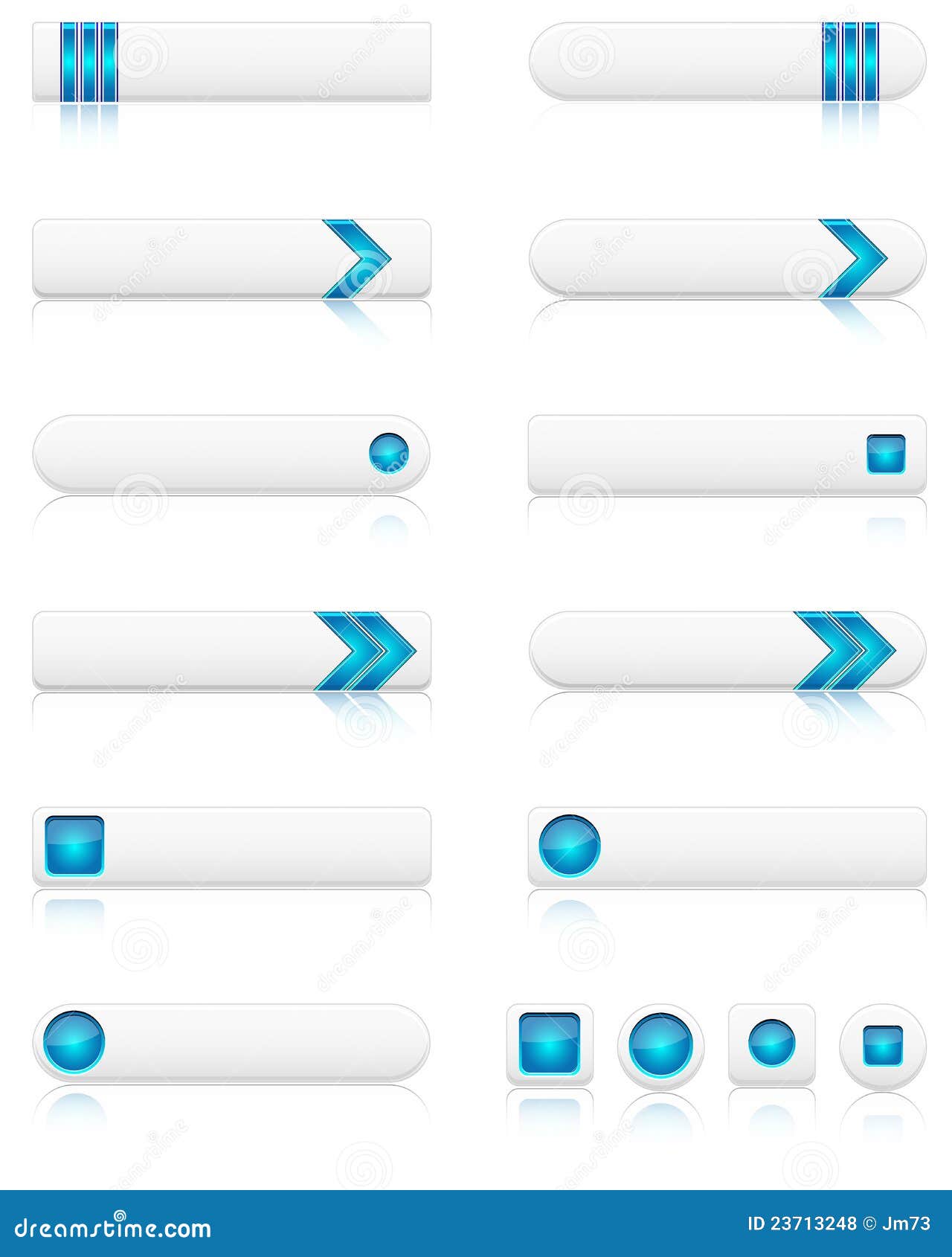 Conjunto De Botones Modernos Del Web Ilustración del Vector ...