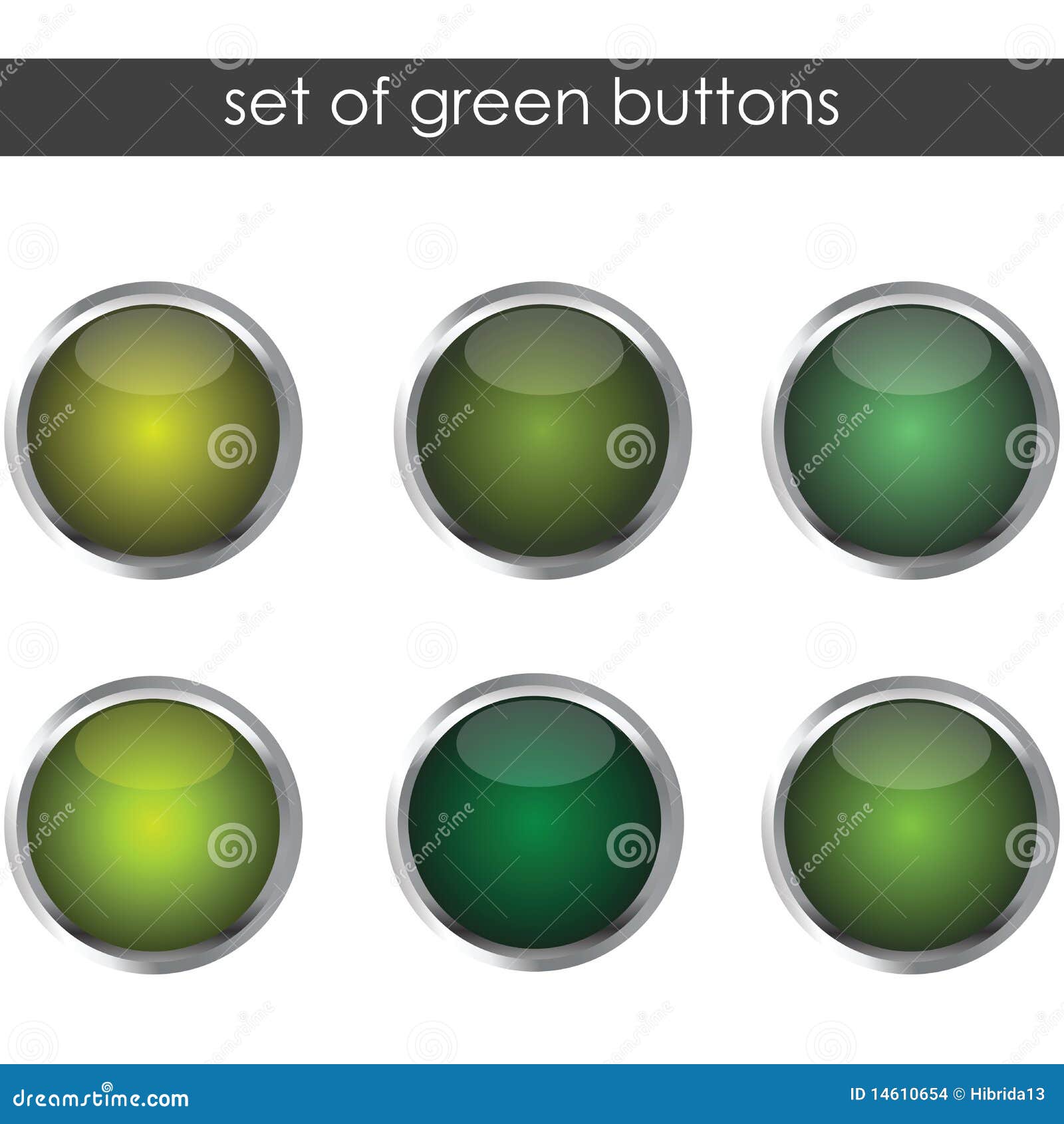 Conjunto de botones verdes stock de ilustración. Ilustración de ...